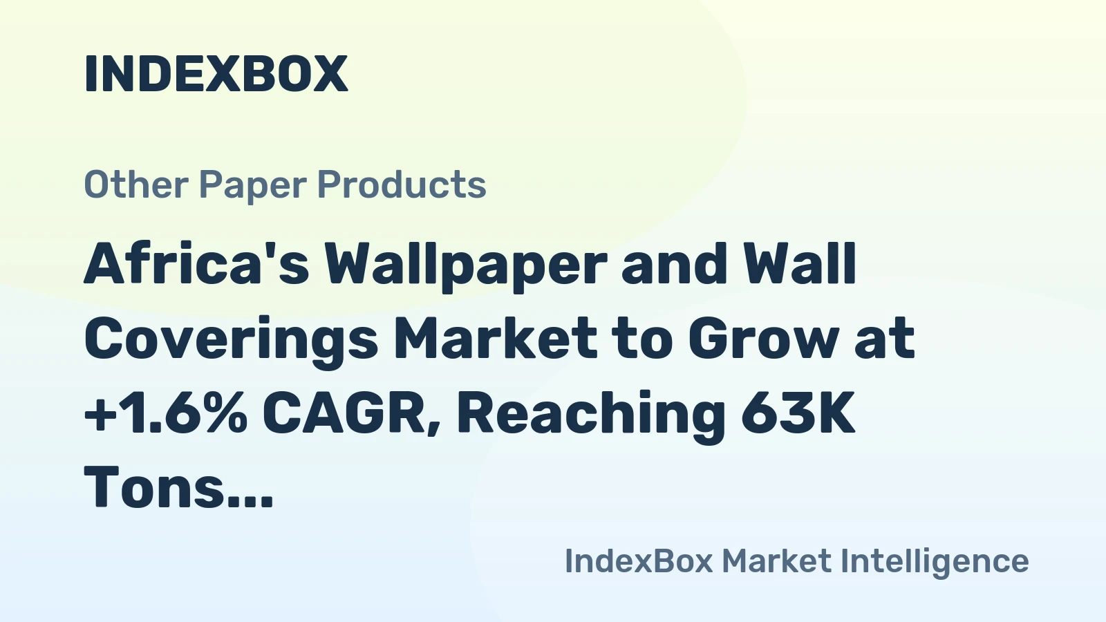 Africa's Wallpaper and Wall Coverings Market to Grow at +1.6% CAGR, Reaching 63K Tons by 2035