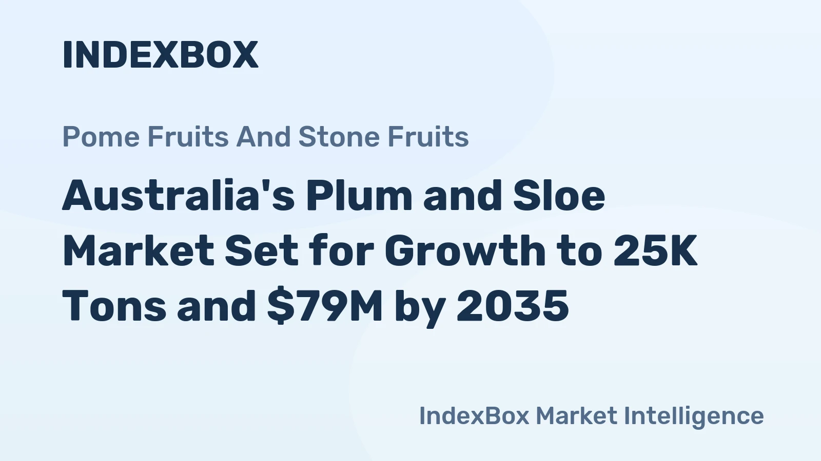 Australia's Plum and Sloe Market Set for Growth to 25K Tons and $79M by 2035