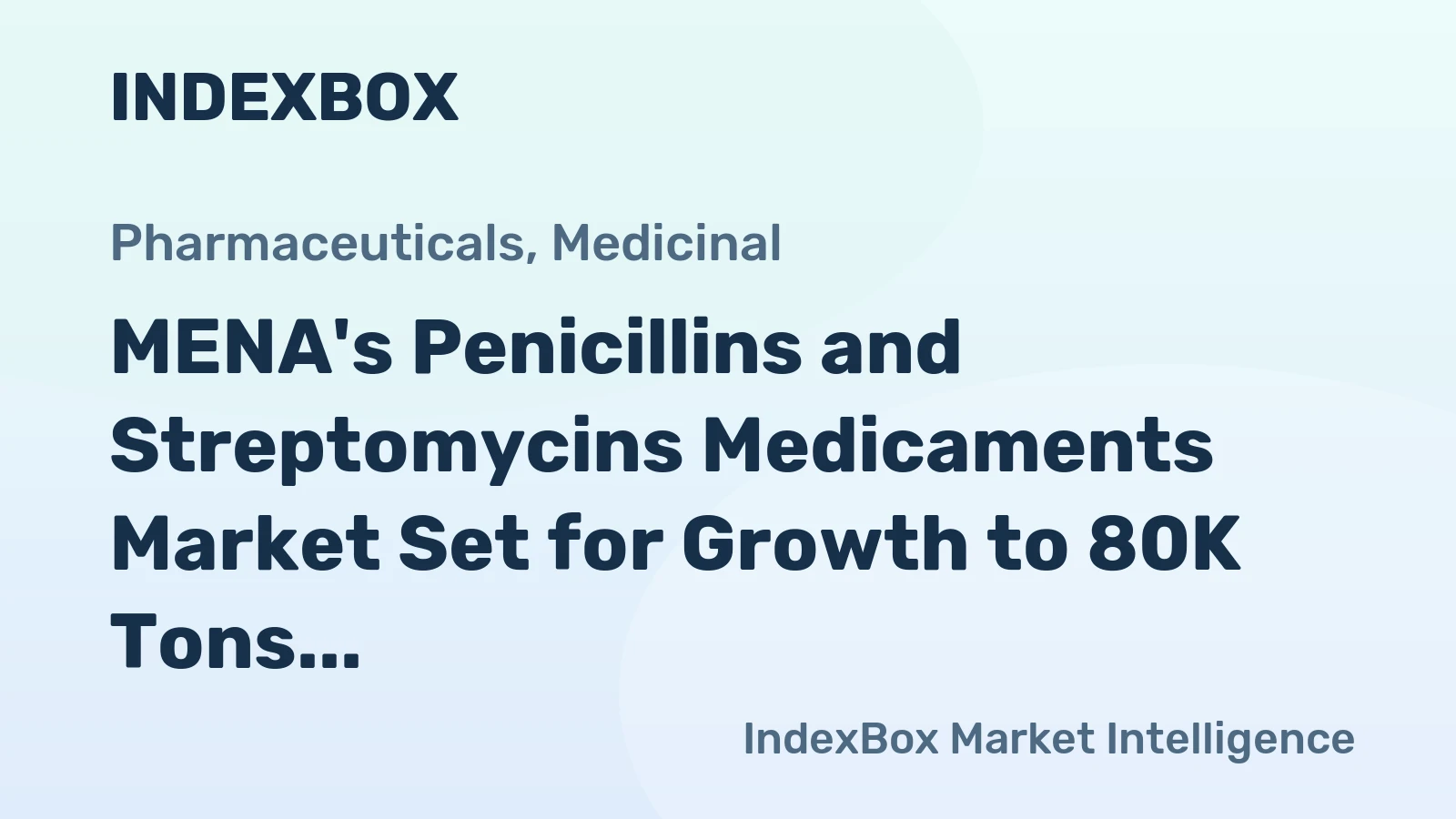 MENA's Penicillins and Streptomycins Medicaments Market Set for Growth to 80K Tons and $3.1B by 2035