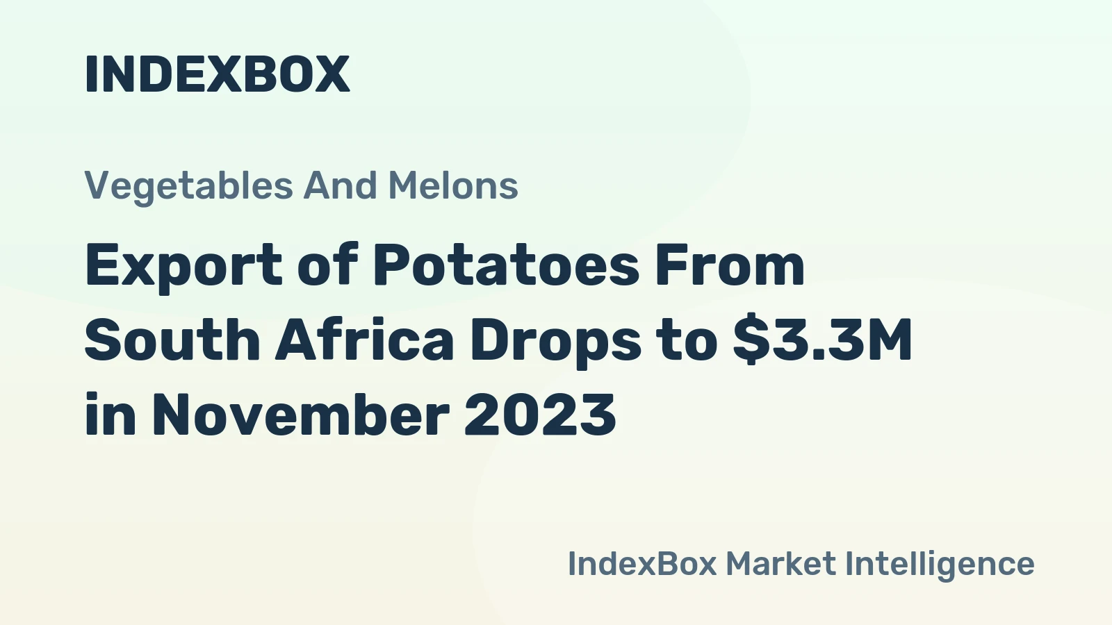 Export of Potatoes From South Africa Drops to $3.3M in November 2023