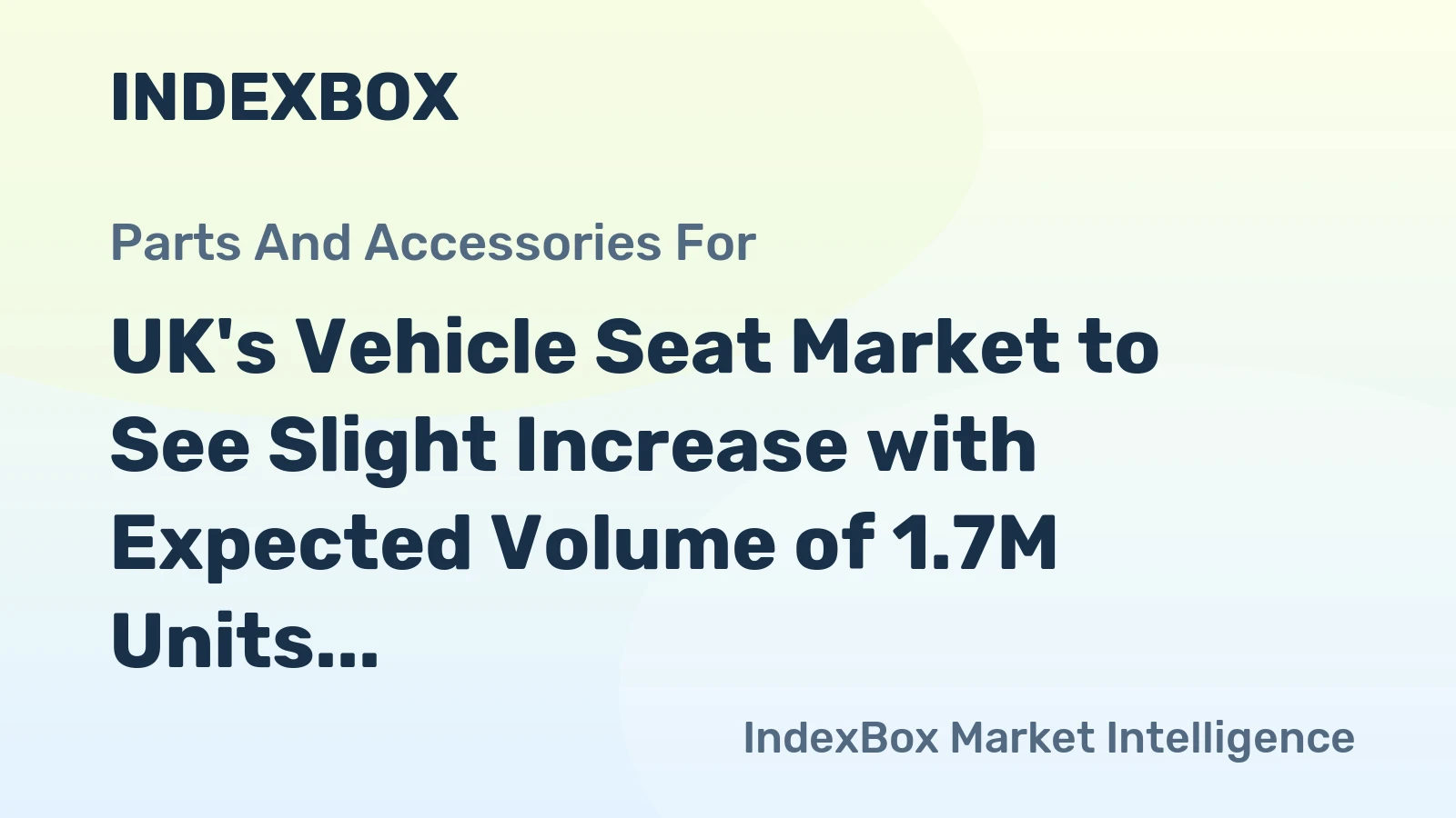 UK's Vehicle Seat Market to See Slight Increase with Expected Volume of 1.7M Units and Value of $411M by 2035