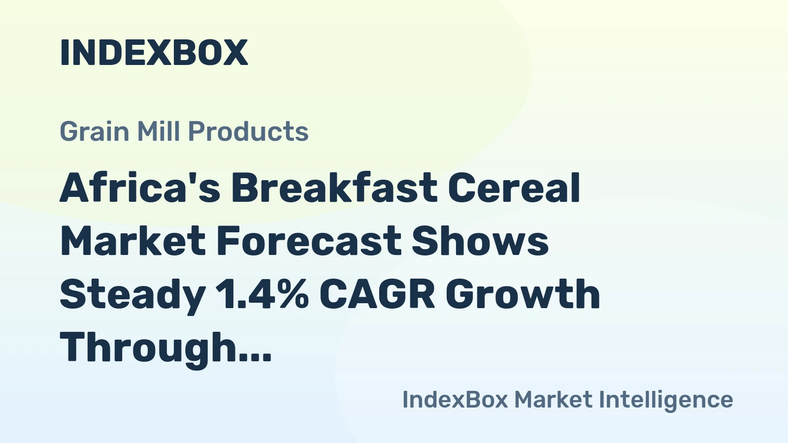 Africa's Breakfast Cereal Market Forecast Shows Steady 1.4% CAGR Growth Through 2035