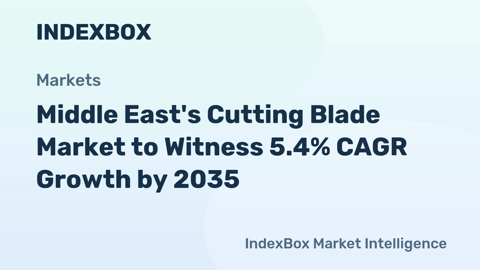 Middle East's Cutting Blade Market to Witness 5.4% CAGR Growth by 2035