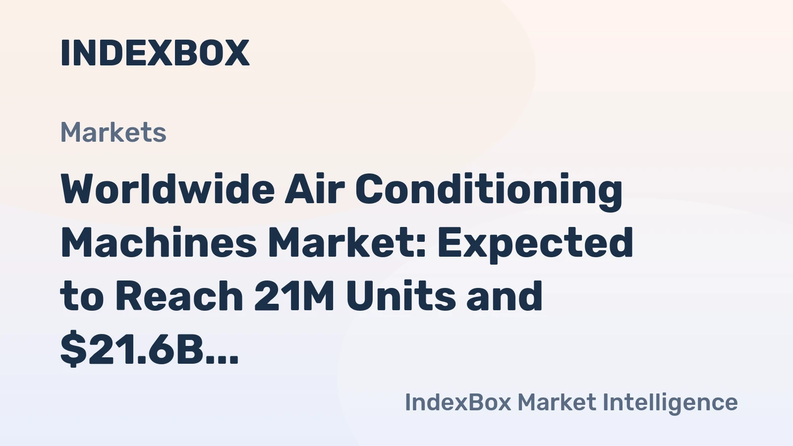 Worldwide Air Conditioning Machines Market: Expected to Reach 21M Units and $21.6B by 2035