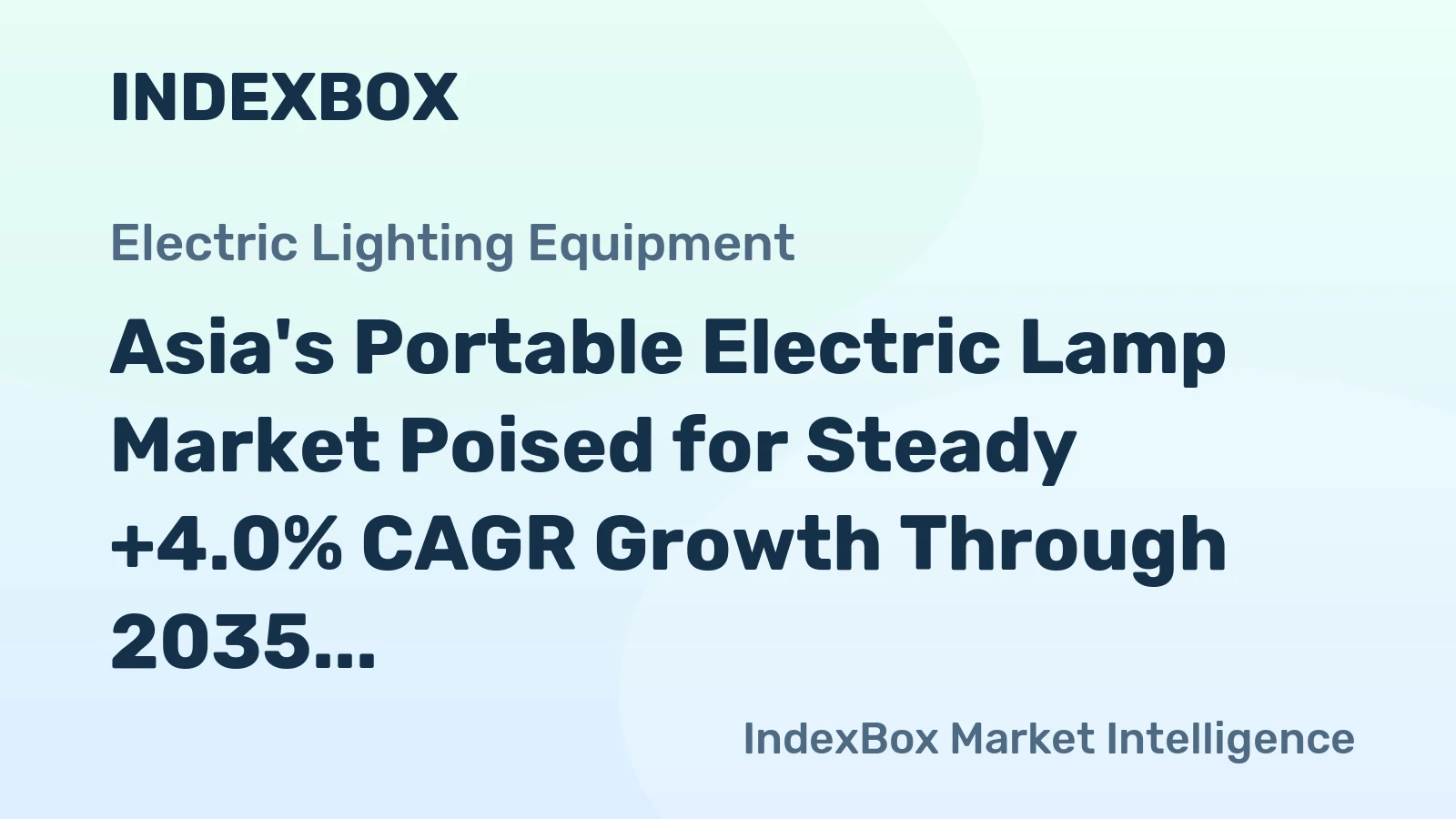 Asia's Portable Electric Lamp Market Poised for Steady +4.0% CAGR Growth Through 2035