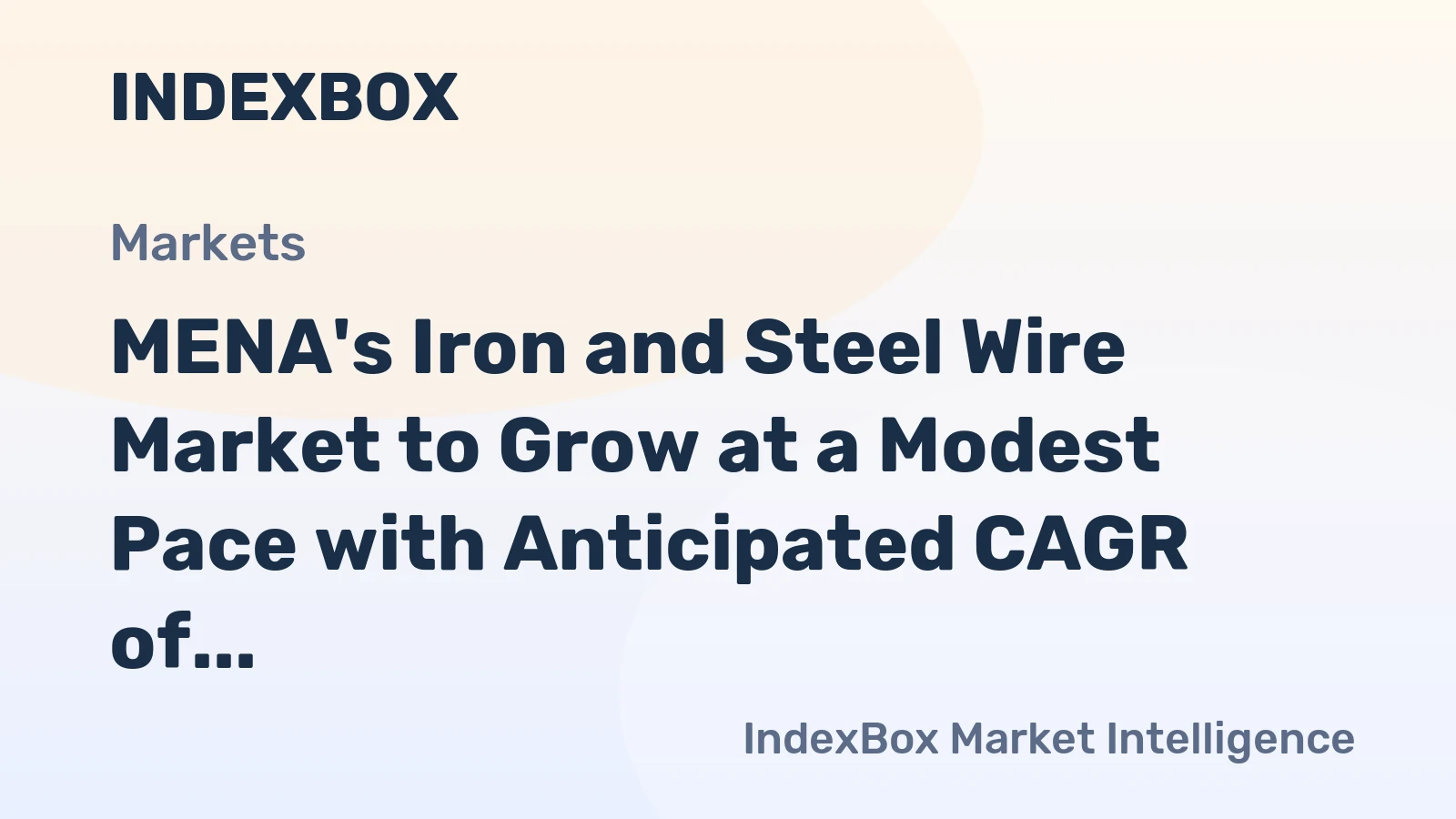 MENA's Iron and Steel Wire Market to Grow at a Modest Pace with Anticipated CAGR of +0.2% through 2035