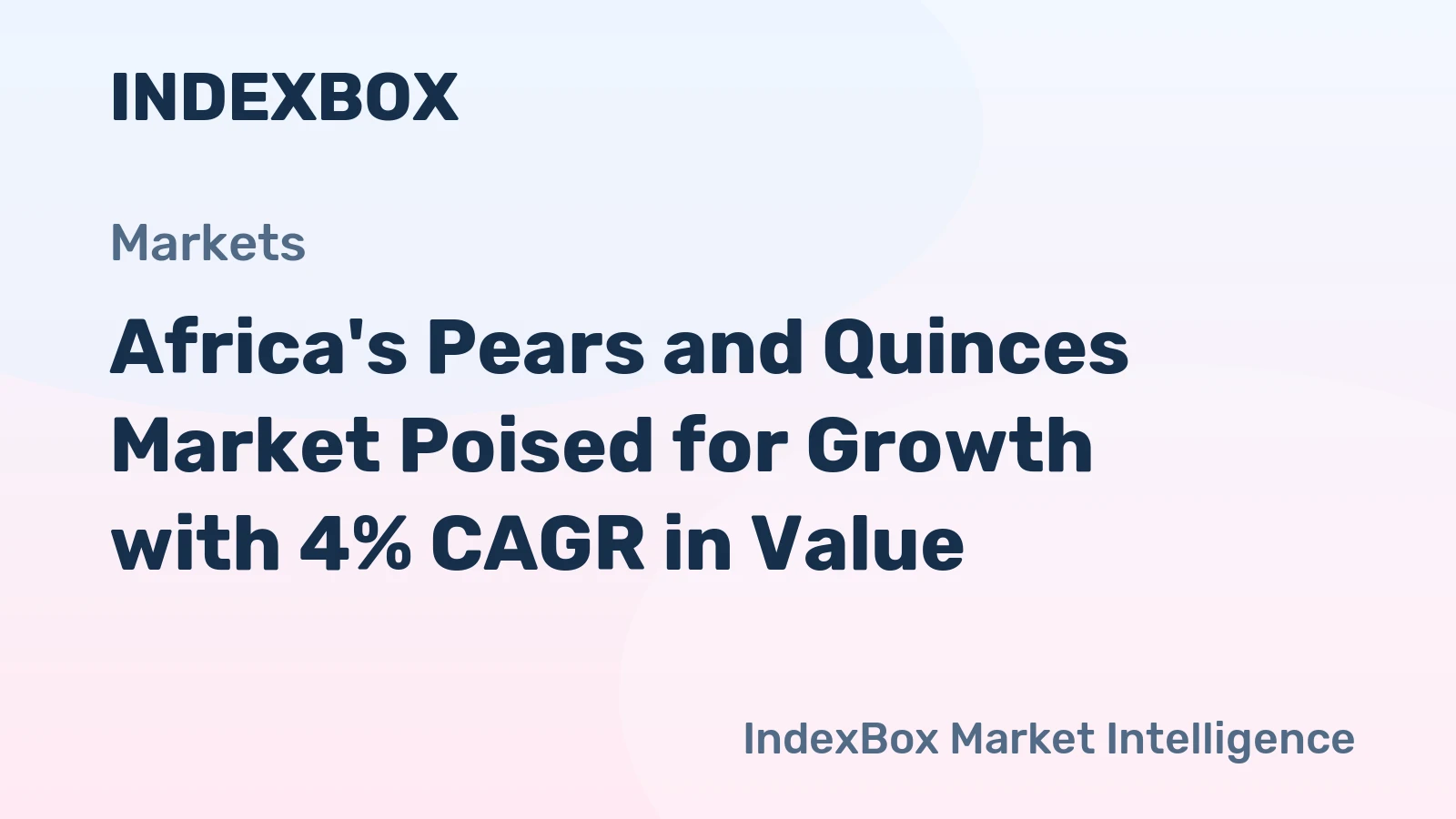 Africa's Pears and Quinces Market Poised for Growth with 4% CAGR in Value