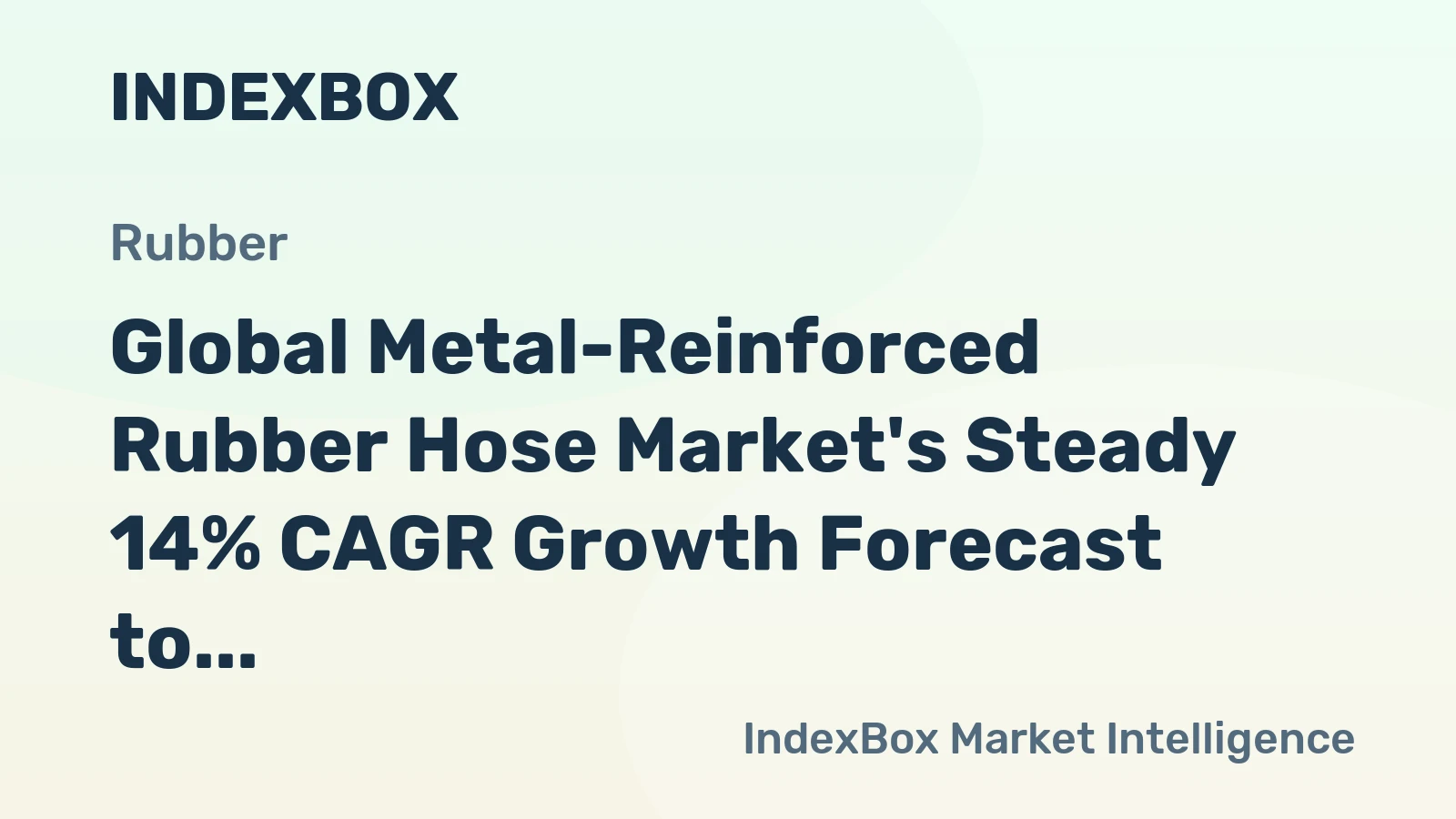 Global Metal-Reinforced Rubber Hose Market's Steady 14% CAGR Growth Forecast to 2035