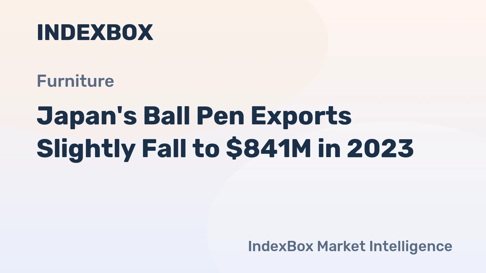 Japan's Ball Pen Exports Slightly Fall to $841M in 2023