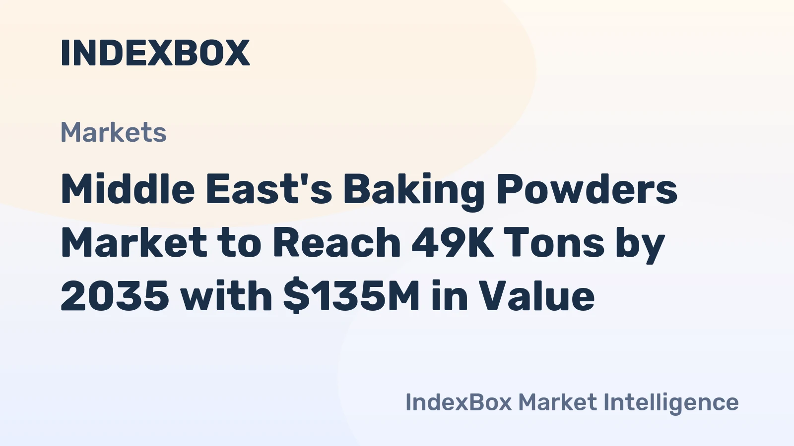 Middle East's Baking Powders Market to Reach 49K Tons by 2035 with $135M in Value