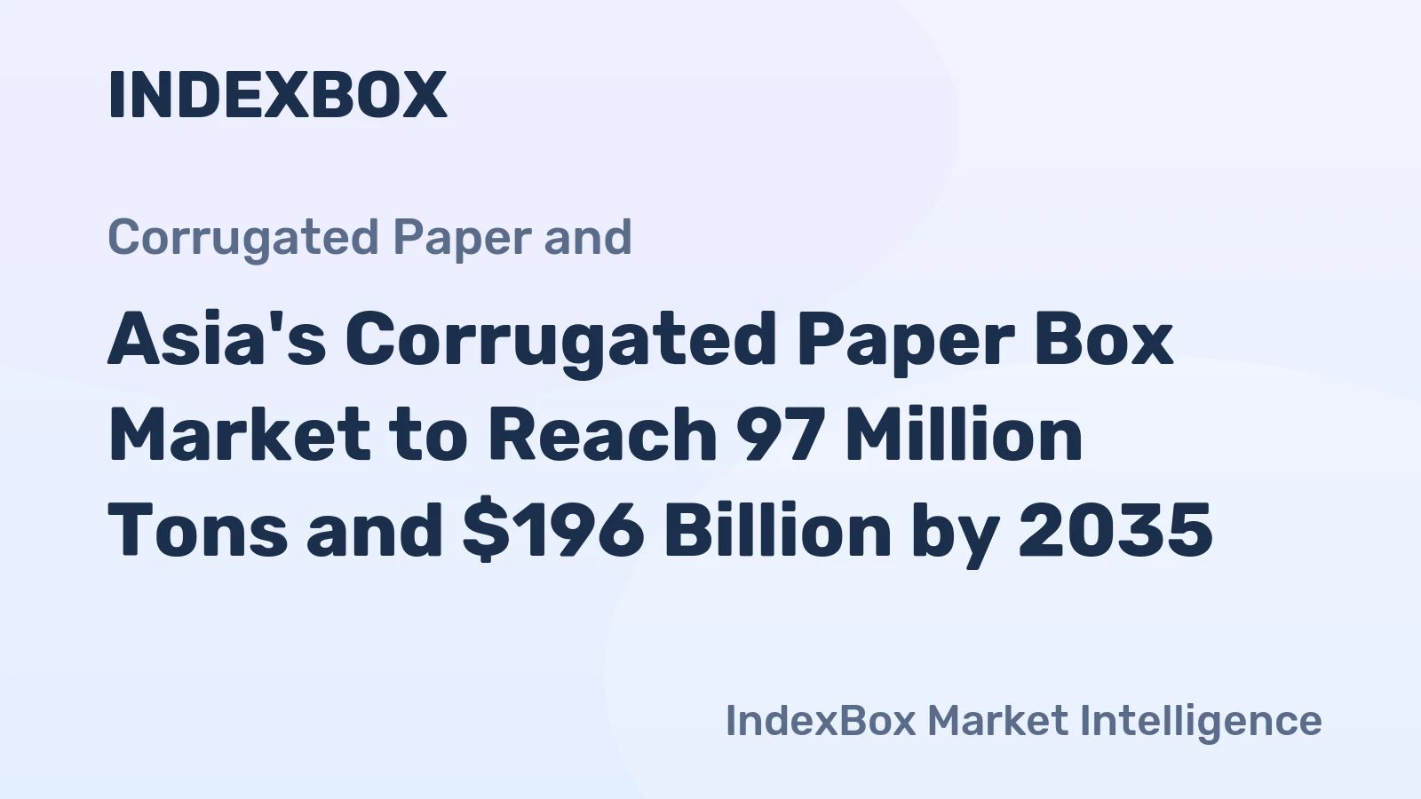 Asia's Corrugated Paper Box Market to Reach 97 Million Tons and $196 Billion by 2035