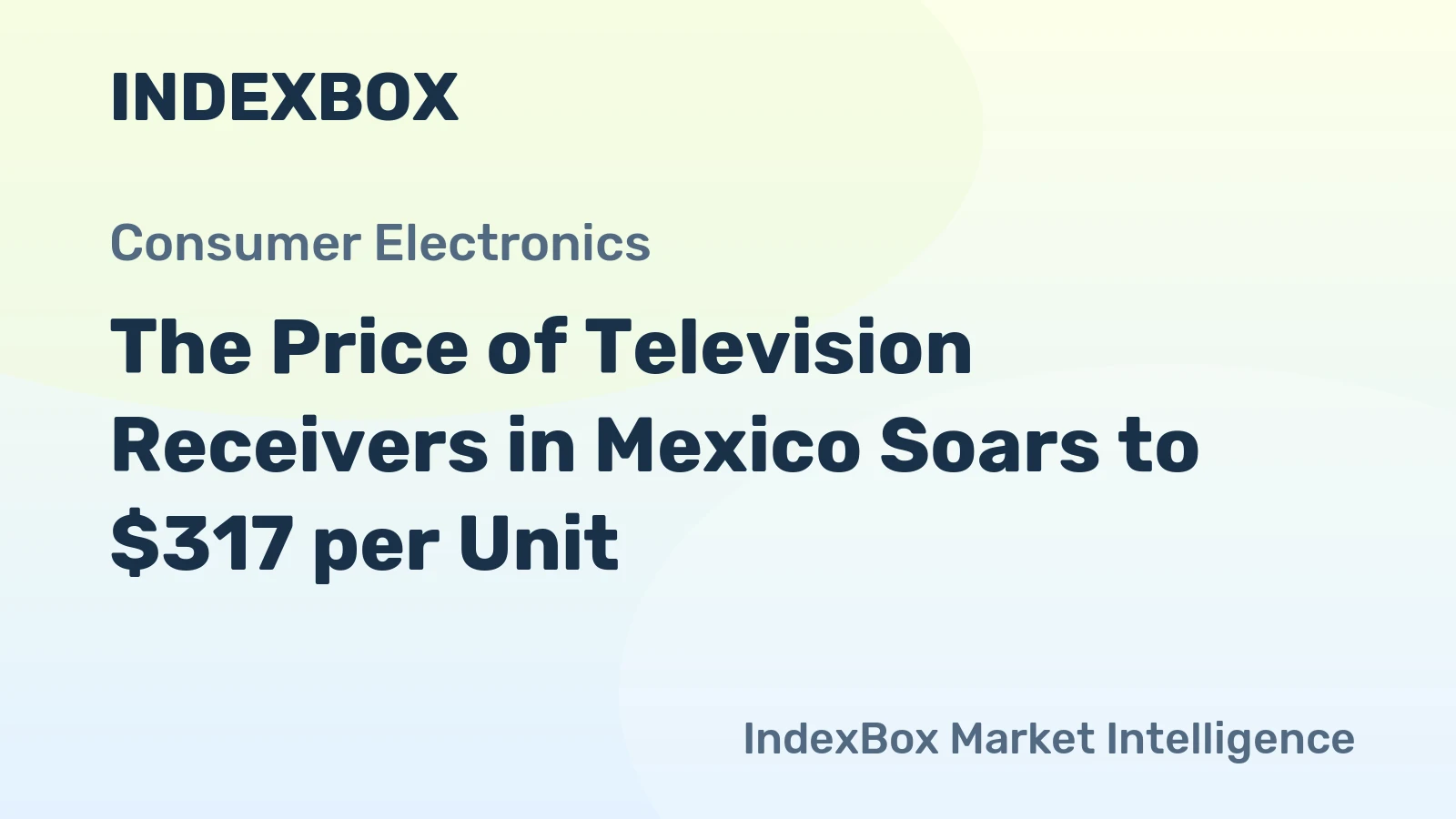 The Price of Television Receivers in Mexico Soars to $317 per Unit