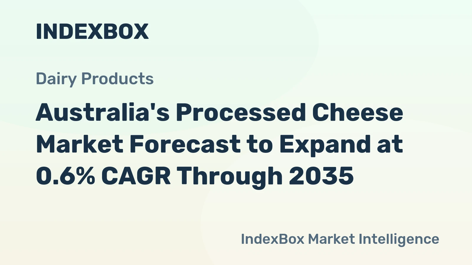 Australia's Processed Cheese Market Forecast to Expand at 0.6% CAGR Through 2035