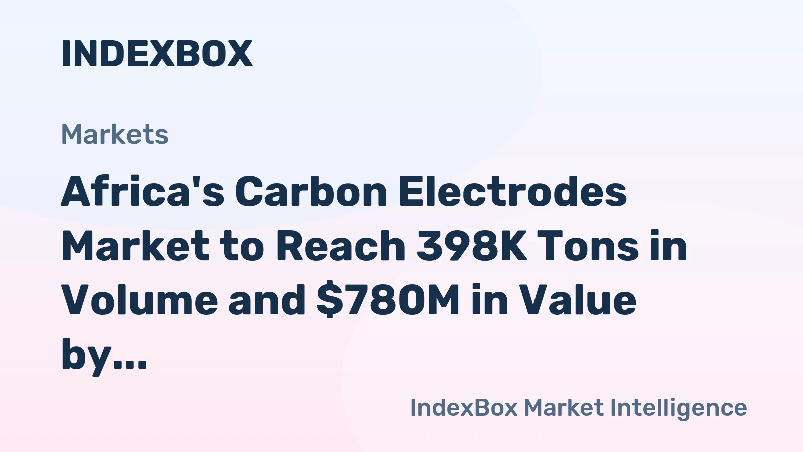 Africa's Carbon Electrodes Market to Reach 398K Tons in Volume and $780M in Value by 2035