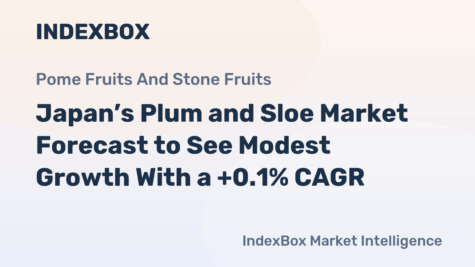 Japan’s Plum and Sloe Market Forecast to See Modest Growth With a +0.1% CAGR