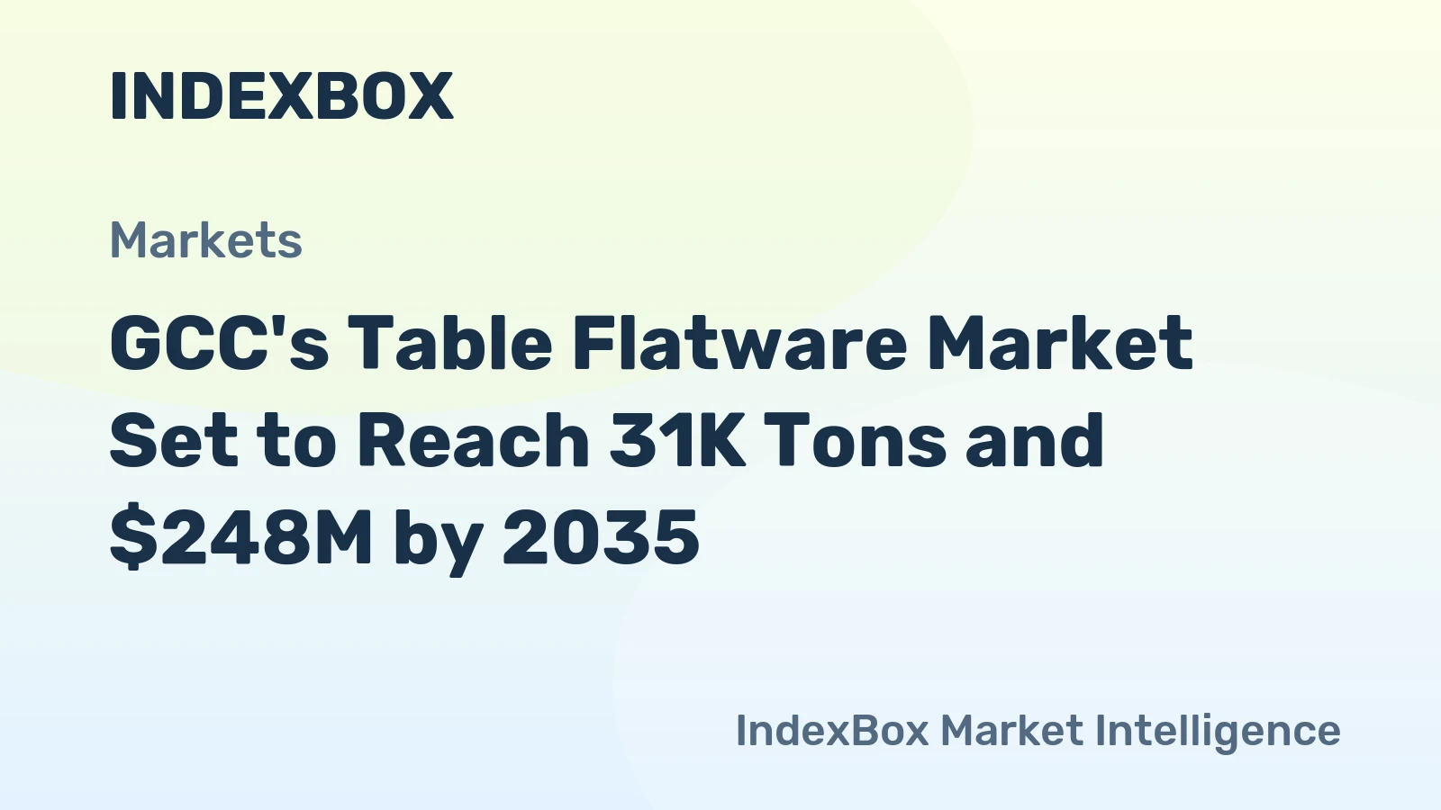 GCC's Table Flatware Market Set to Reach 31K Tons and $248M by 2035