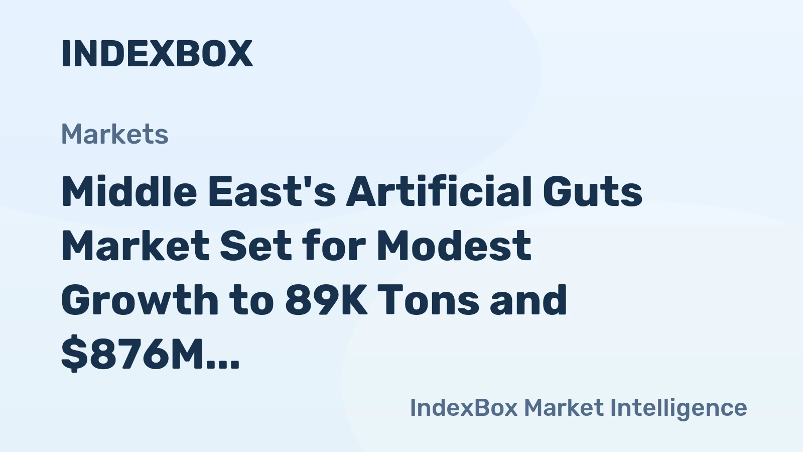 Middle East's Artificial Guts Market Set for Modest Growth to 89K Tons and $876M