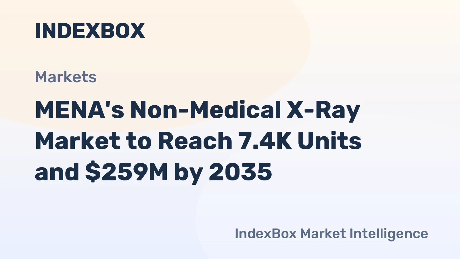 MENA's Non-Medical X-Ray Market to Reach 7.4K Units and $259M by 2035