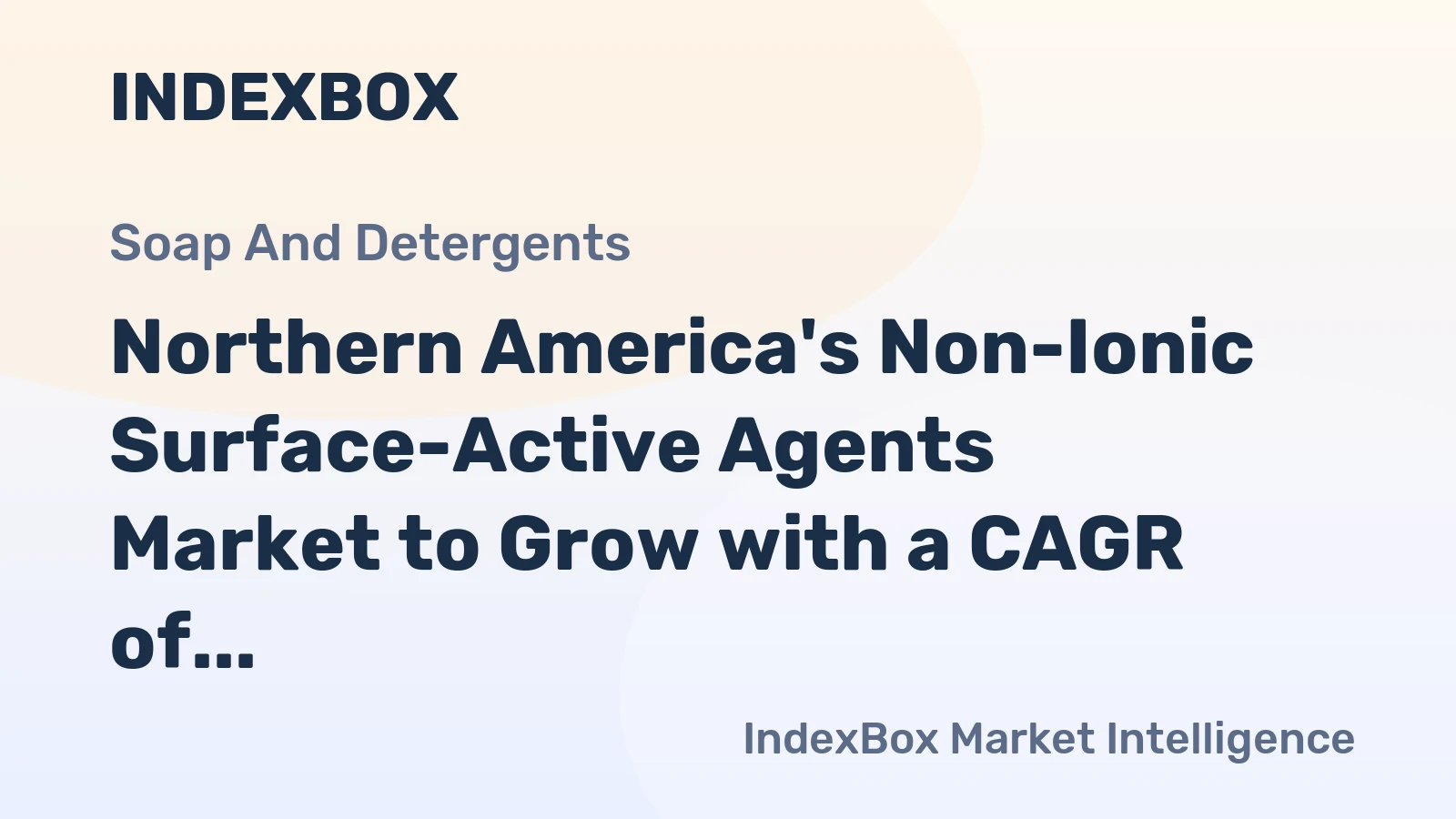 Northern America's Non-Ionic Surface-Active Agents Market to Grow with a CAGR of +1.3% from 2024 to 2035