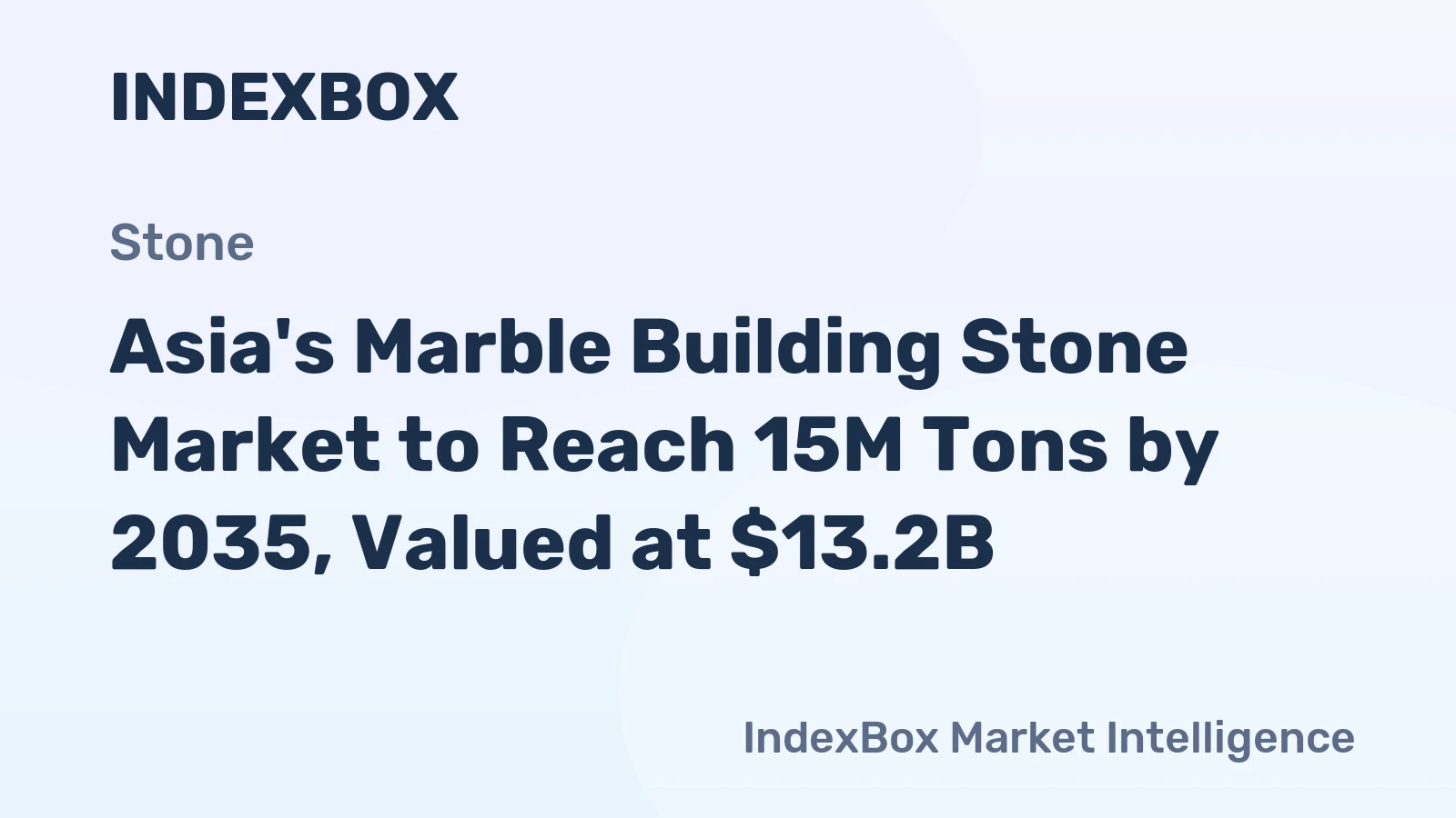 Asia's Marble Building Stone Market to Reach 15M Tons by 2035, Valued at $13.2B