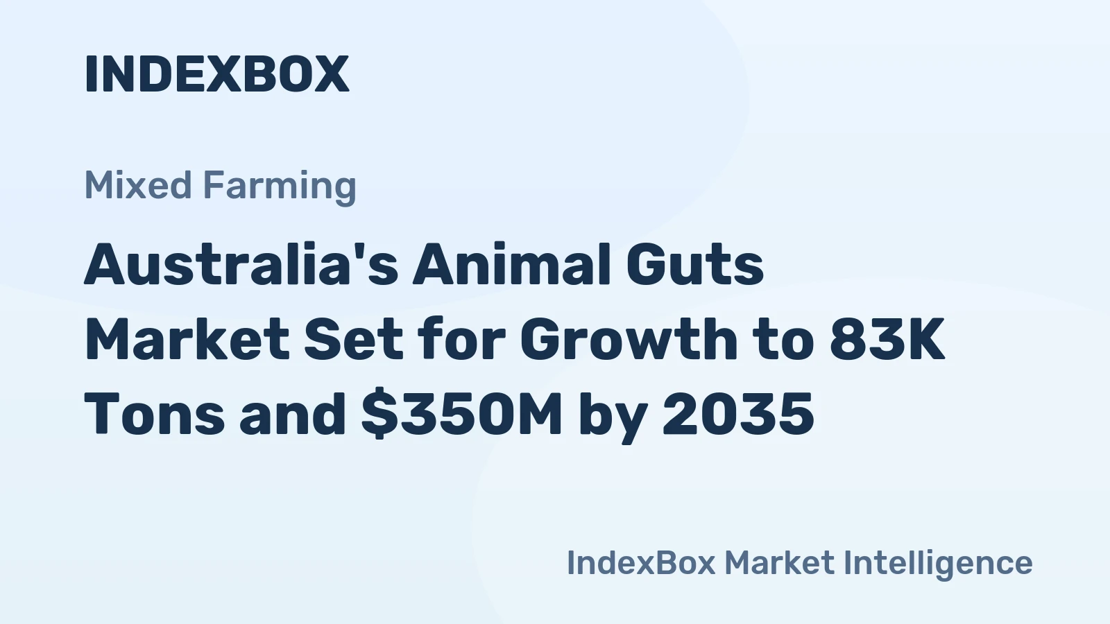Australia's Animal Guts Market Set for Growth to 83K Tons and $350M by 2035