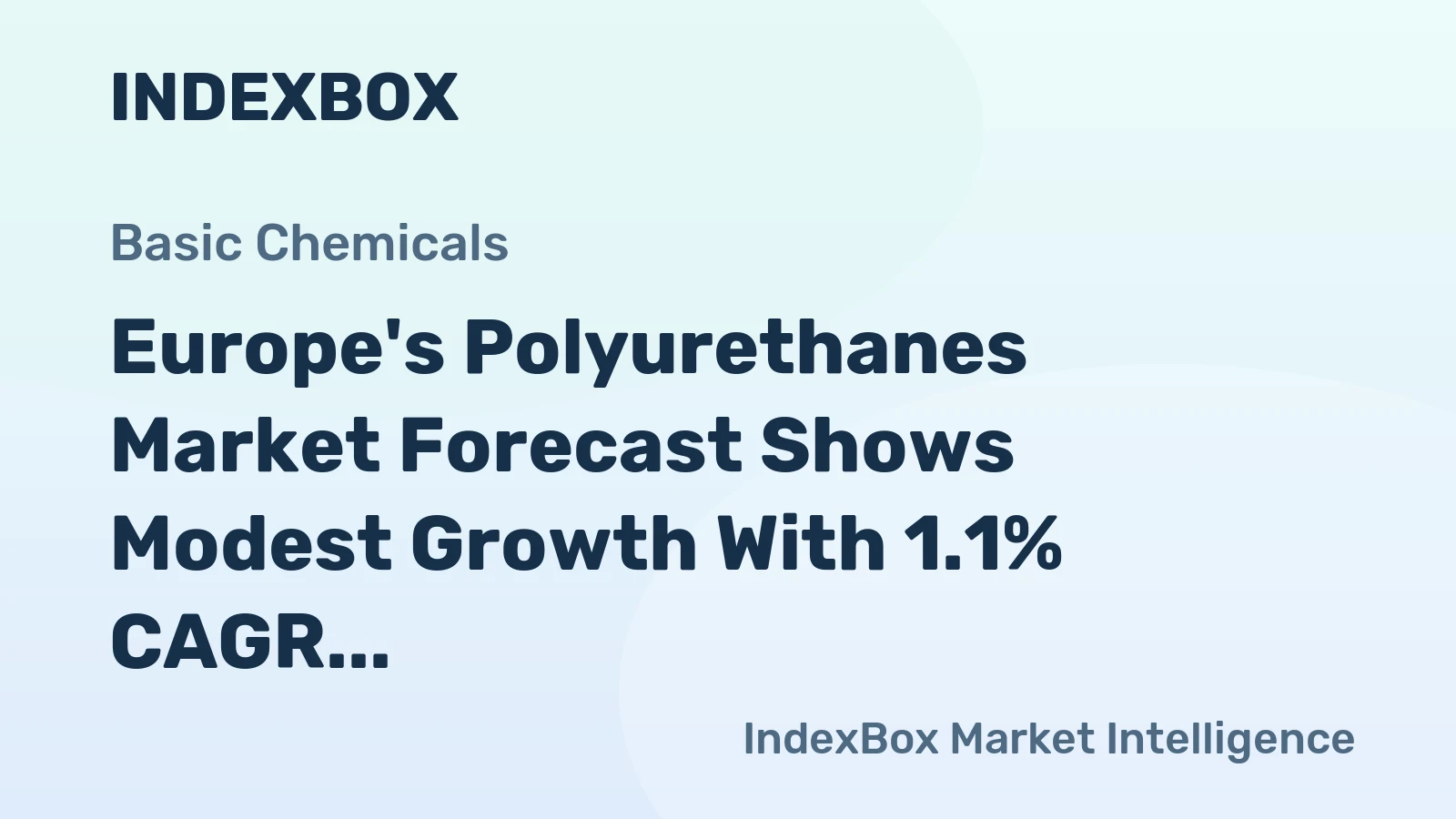Europe's Polyurethanes Market Forecast Shows Modest Growth With 1.1% CAGR Through 2035