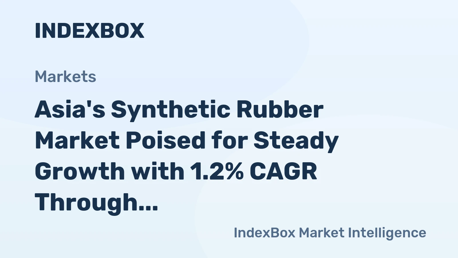 Asia's Synthetic Rubber Market Poised for Steady Growth with 1.2% CAGR Through 2035