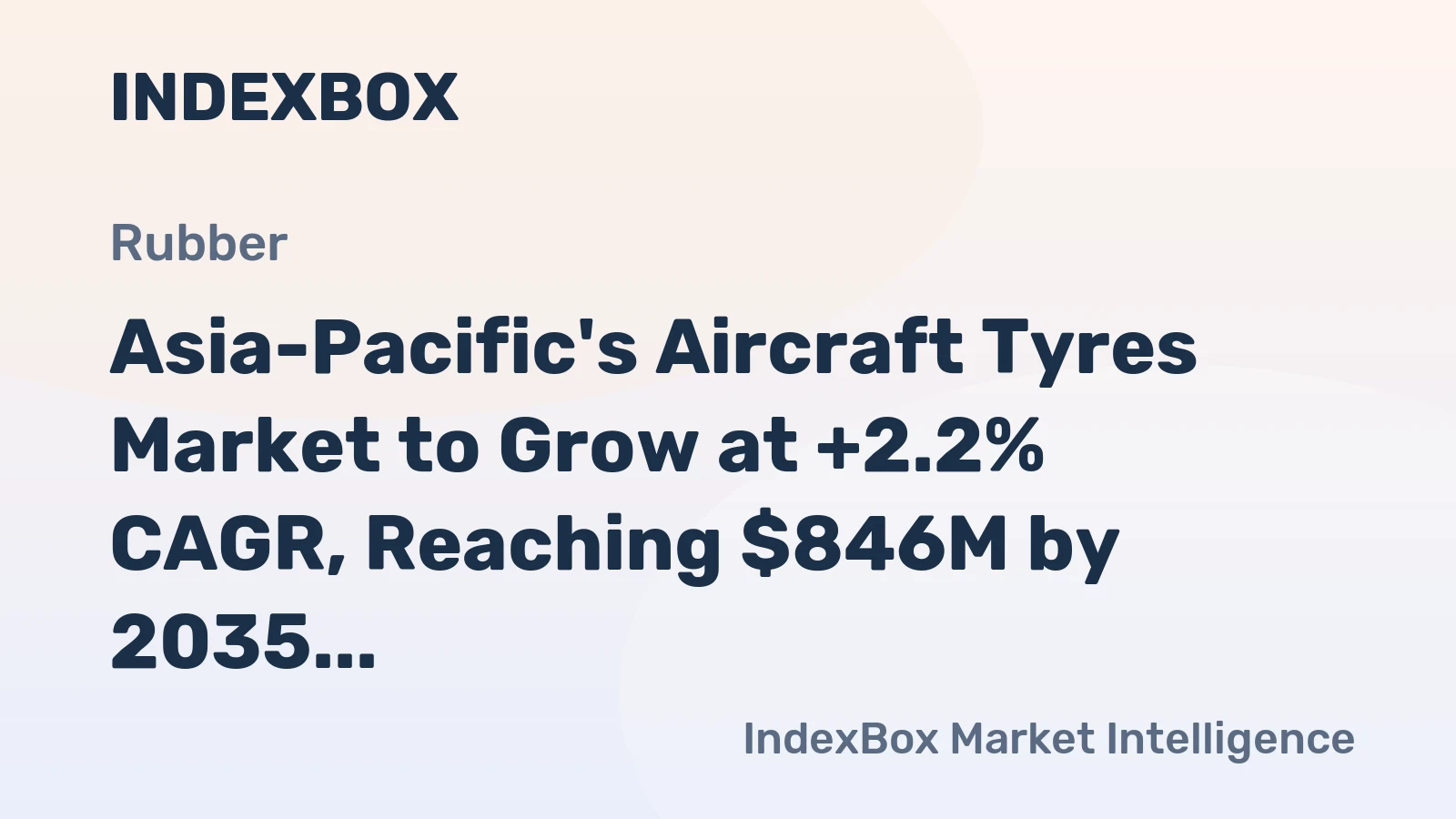Asia-Pacific's Aircraft Tyres Market to Grow at +2.2% CAGR, Reaching $846M by 2035