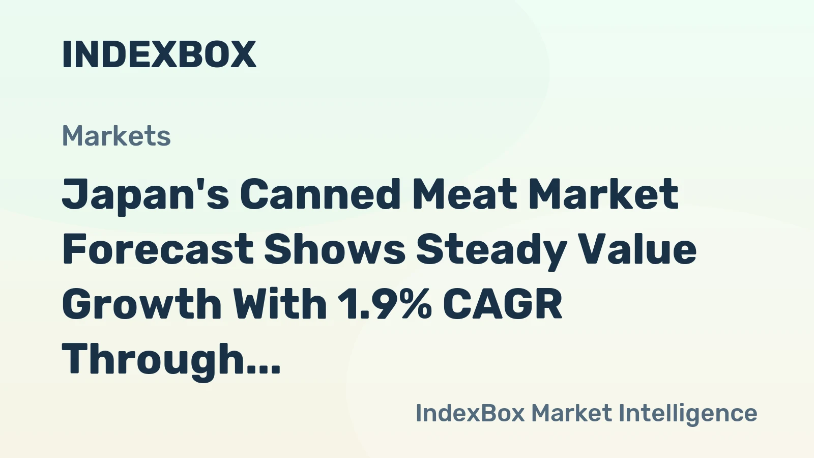 Japan's Canned Meat Market Forecast Shows Steady Value Growth With 1.9% CAGR Through 2035
