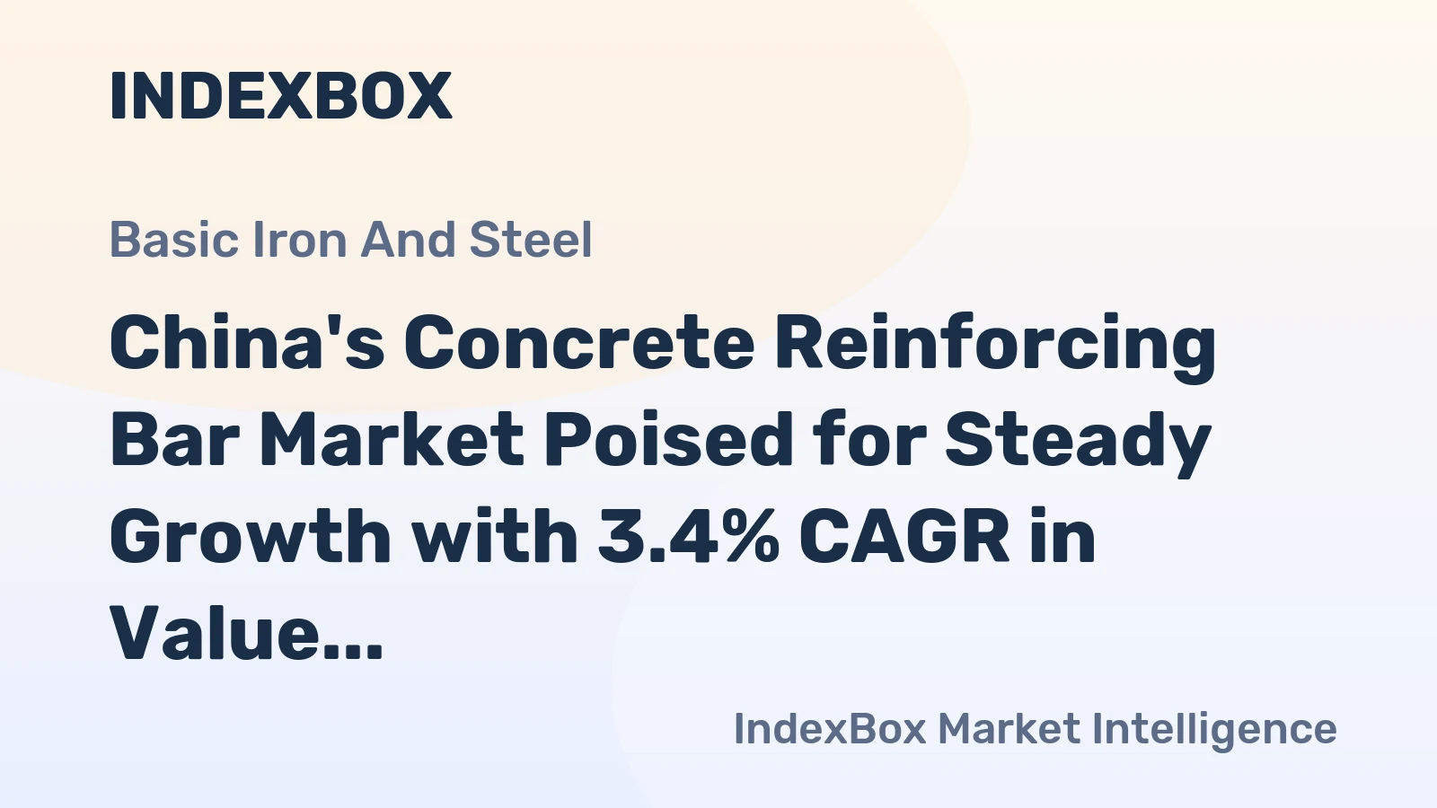 China's Concrete Reinforcing Bar Market Poised for Steady Growth with 3.4% CAGR in Value Through 2035