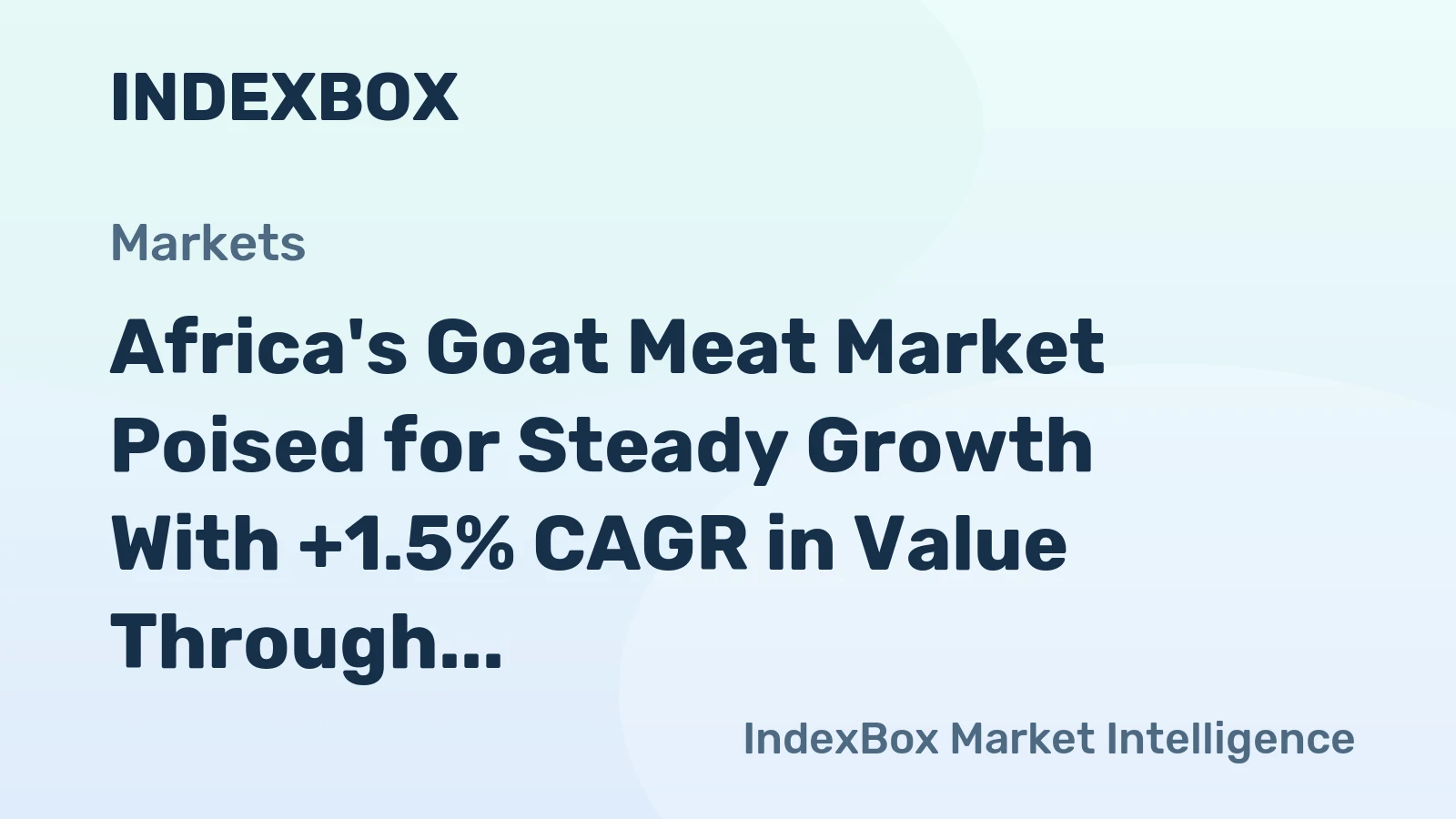 Africa's Goat Meat Market Poised for Steady Growth With +1.5% CAGR in Value Through 2035