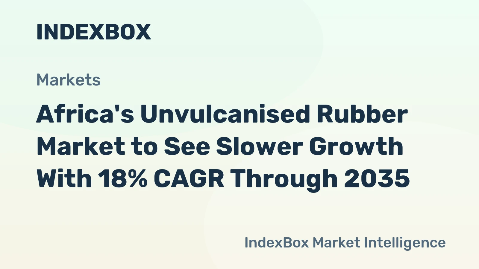 Africa's Unvulcanised Rubber Market to See Slower Growth With 18% CAGR Through 2035