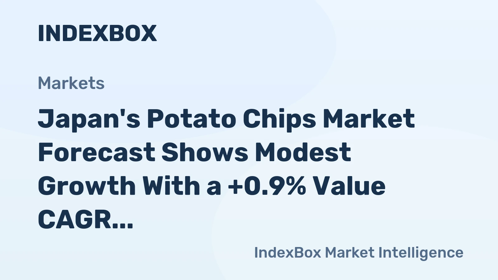 Japan's Potato Chips Market Forecast Shows Modest Growth With a +0.9% Value CAGR