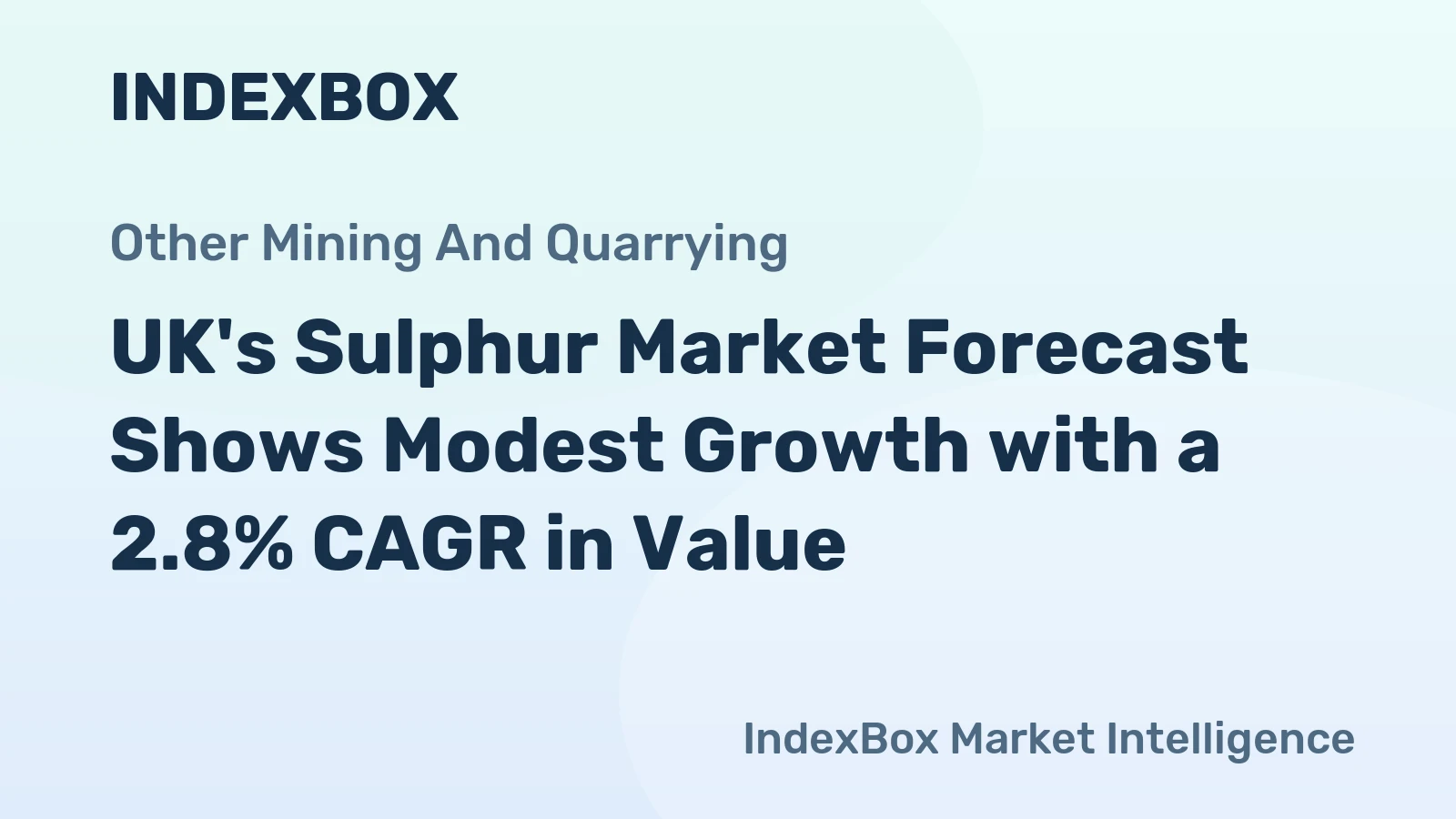 UK's Sulphur Market Forecast Shows Modest Growth with a 2.8% CAGR in Value
