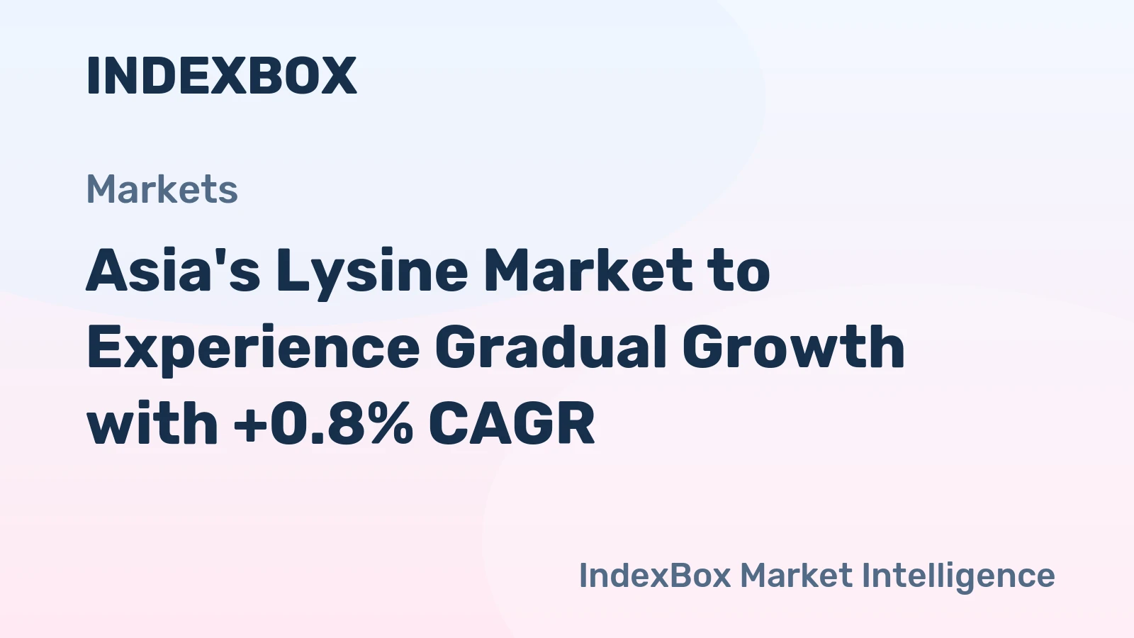 Asia's Lysine Market to Experience Gradual Growth with +0.8% CAGR