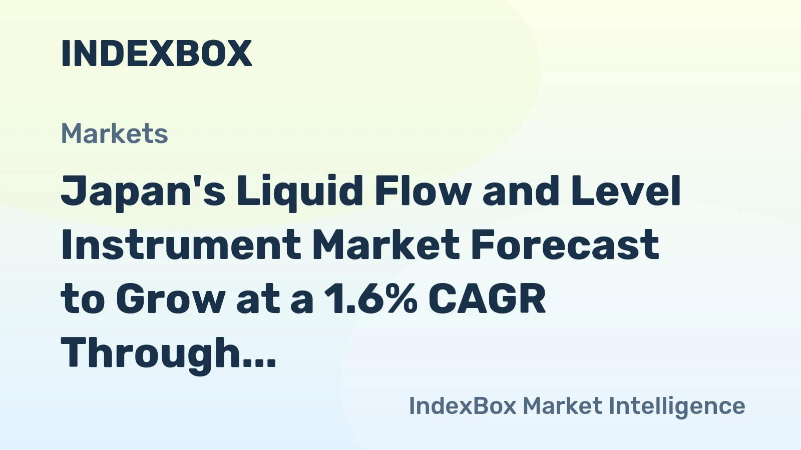 Japan's Liquid Flow and Level Instrument Market Forecast to Grow at a 1.6% CAGR Through 2035