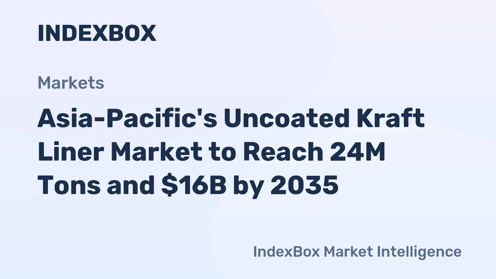Asia-Pacific's Uncoated Kraft Liner Market to Reach 24M Tons and $16B by 2035