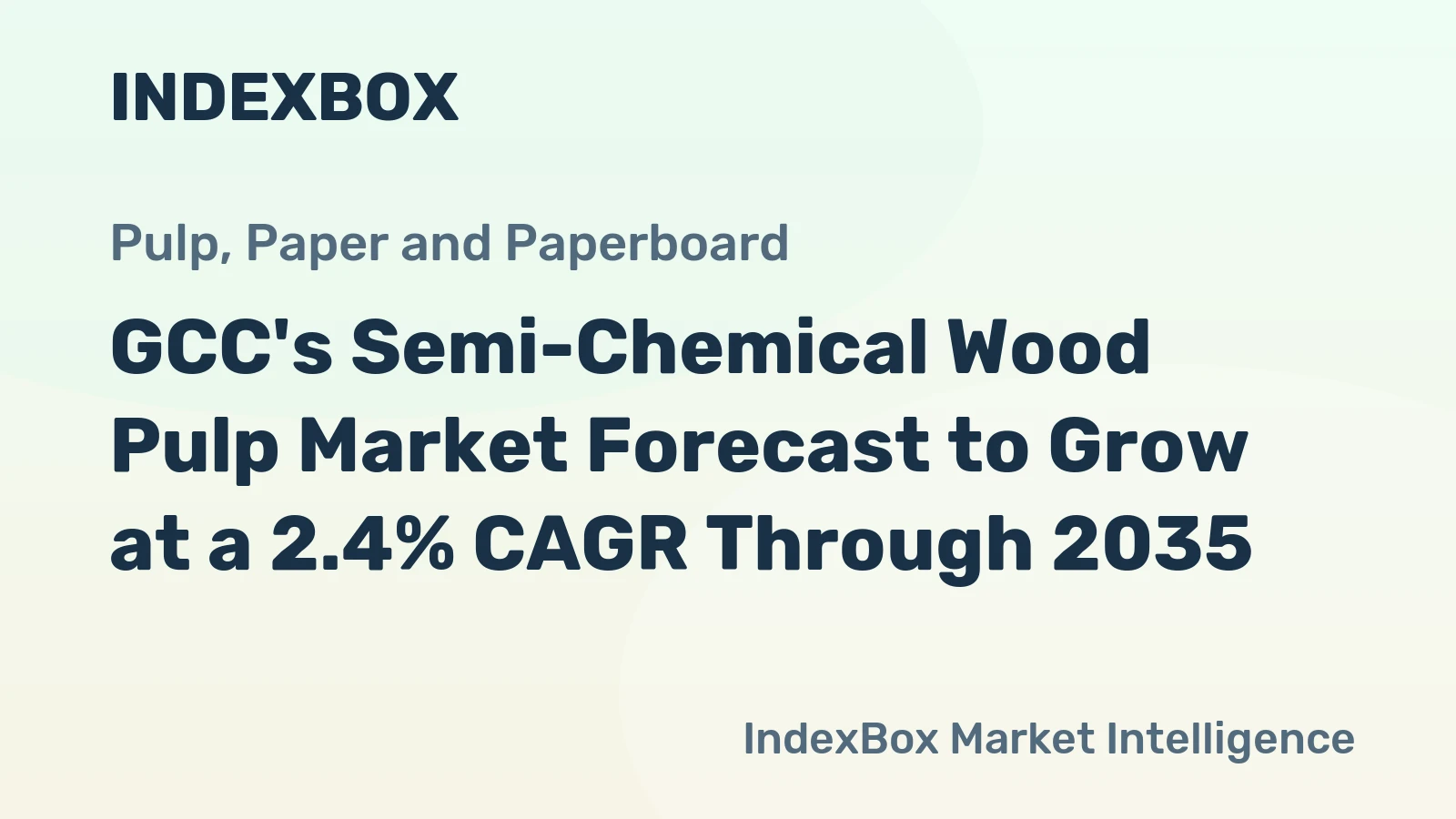 GCC's Semi-Chemical Wood Pulp Market Forecast to Grow at a 2.4% CAGR Through 2035