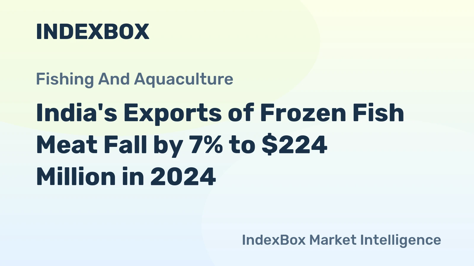 India's Exports of Frozen Fish Meat Fall by 7% to $224 Million in 2024