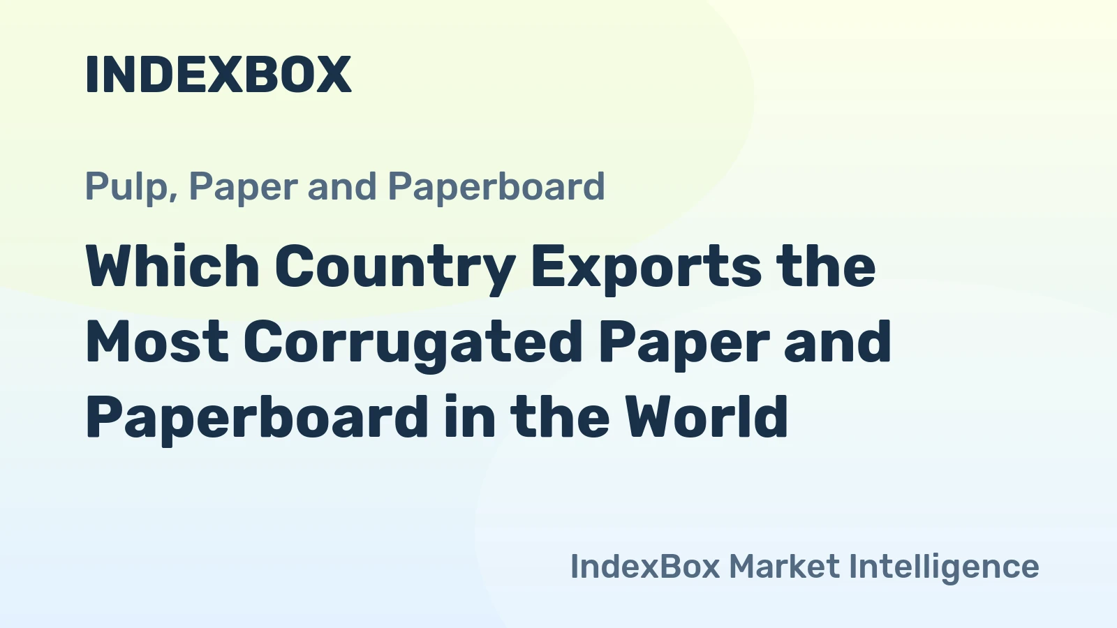 Which Country Exports the Most Corrugated Paper and Paperboard in the World?