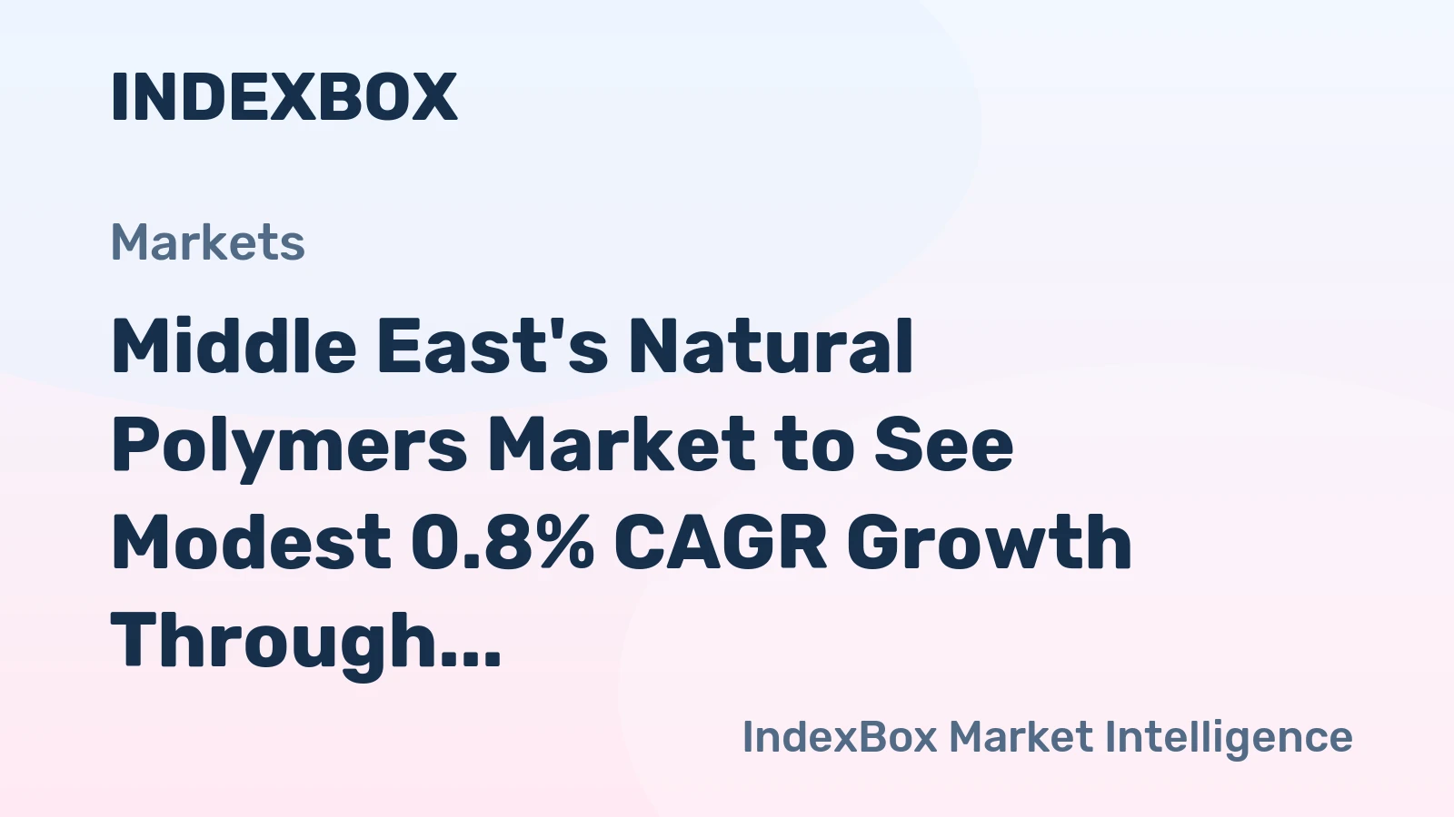 Middle East's Natural Polymers Market to See Modest 0.8% CAGR Growth Through 2035