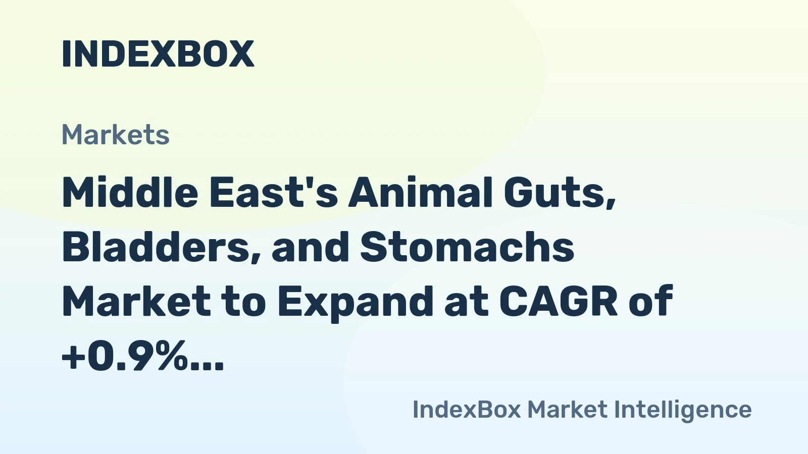 Middle East's Animal Guts, Bladders, and Stomachs Market to Expand at CAGR of +0.9% from 2024 to 2035
