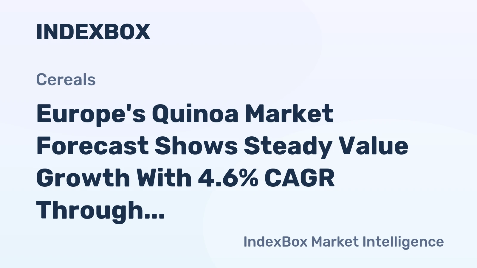 Europe's Quinoa Market Forecast Shows Steady Value Growth With 4.6% CAGR Through 2035