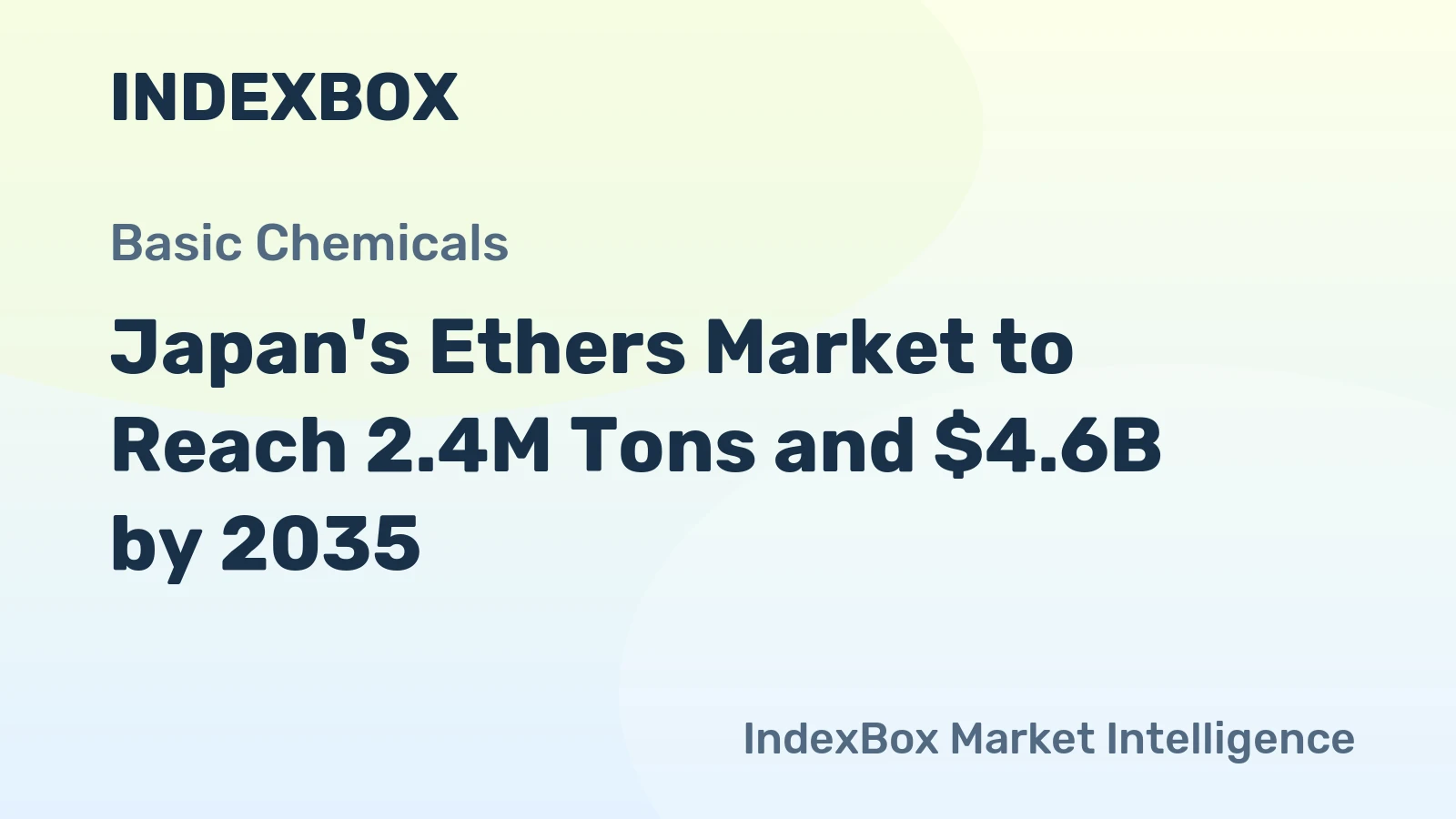 Japan's Ethers Market to Reach 2.4M Tons and $4.6B by 2035