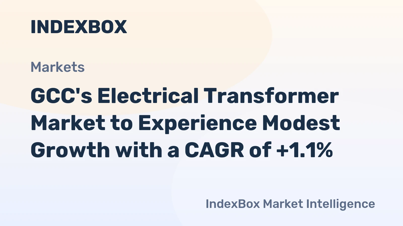 GCC's Electrical Transformer Market to Experience Modest Growth with a CAGR of +1.1%