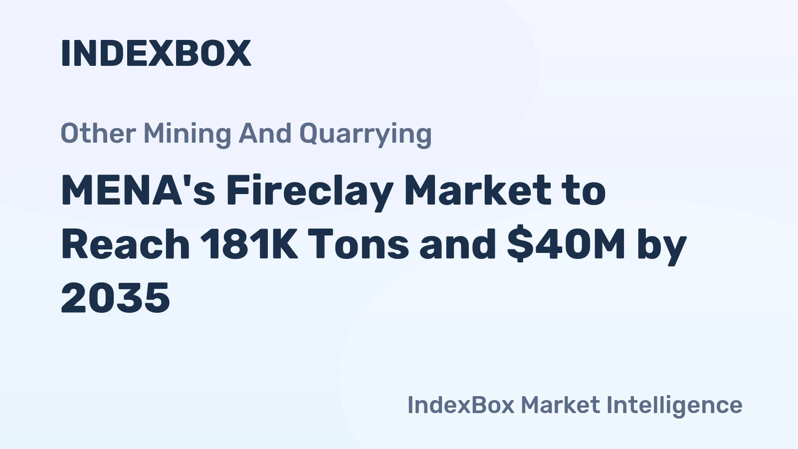 MENA's Fireclay Market to Reach 181K Tons and $40M by 2035