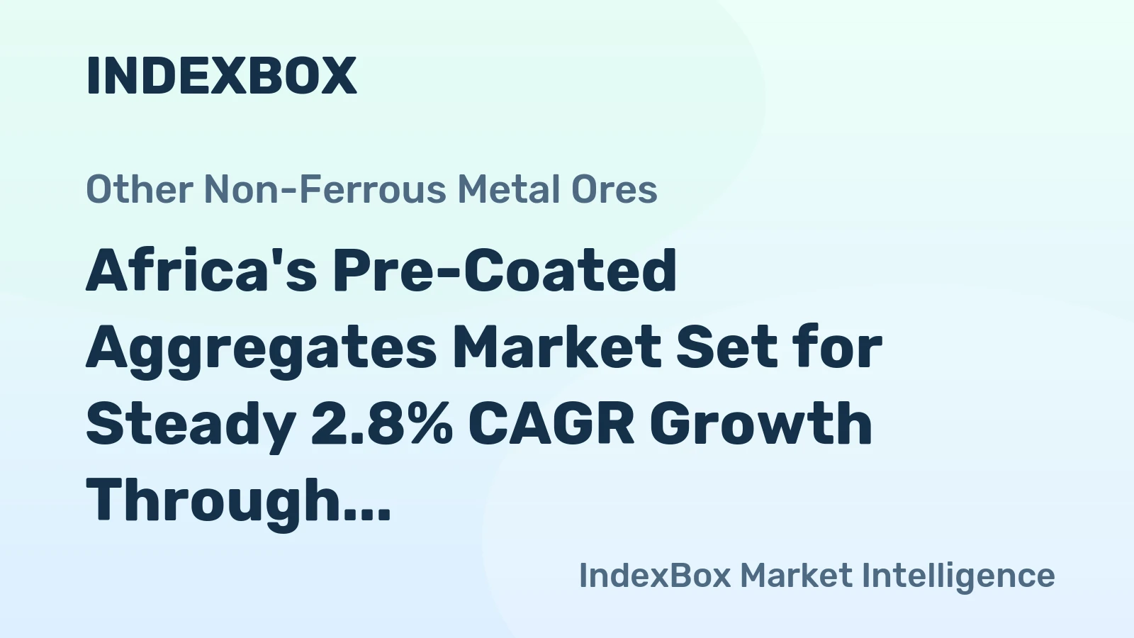 Africa's Pre-Coated Aggregates Market Set for Steady 2.8% CAGR Growth Through 2035