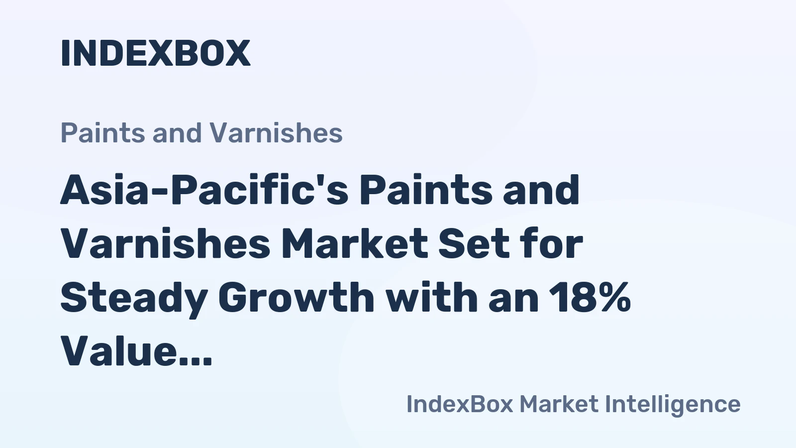 Asia-Pacific's Paints and Varnishes Market Set for Steady Growth with an 18% Value CAGR