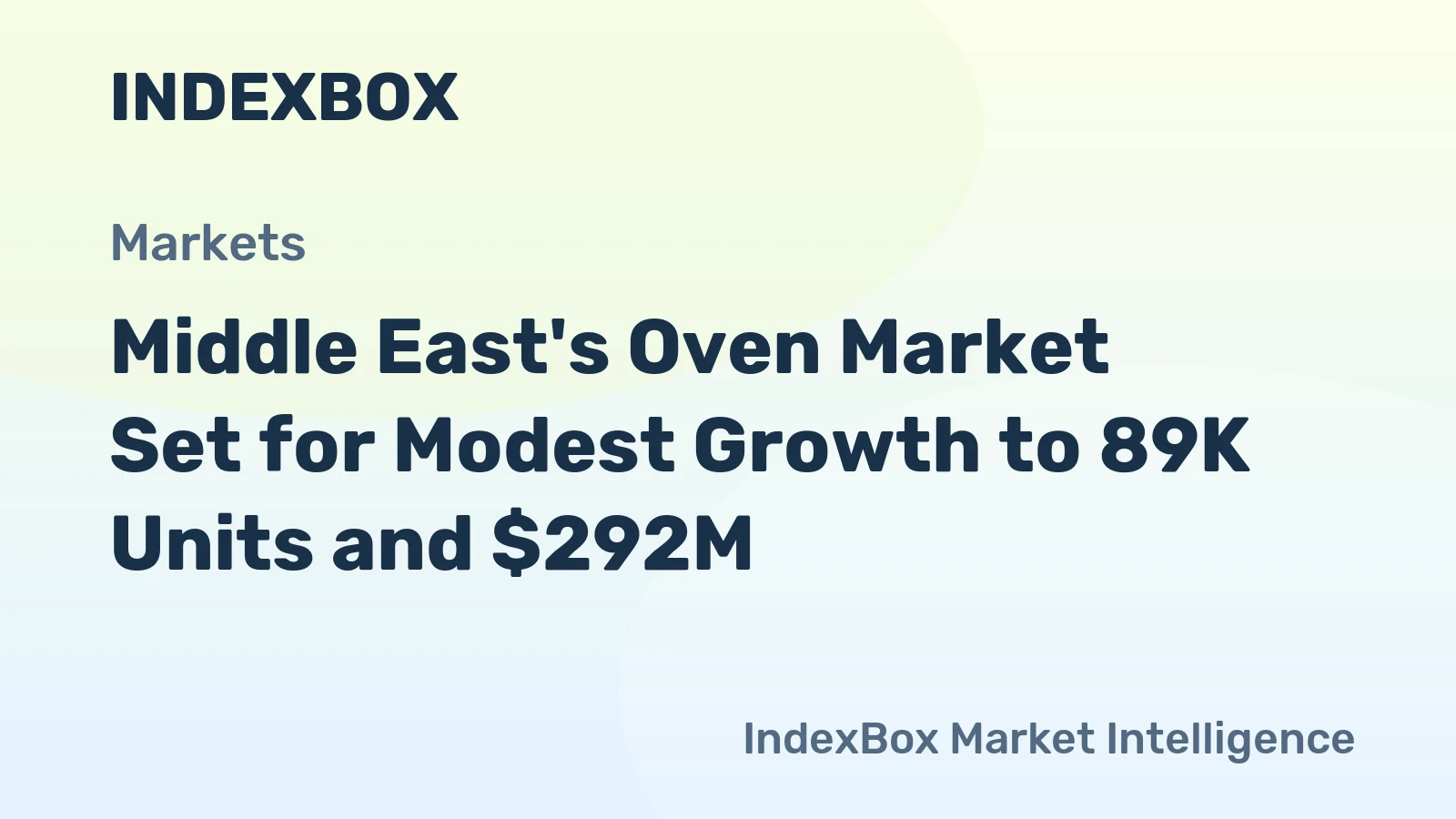Middle East's Oven Market Set for Modest Growth to 89K Units and $292M