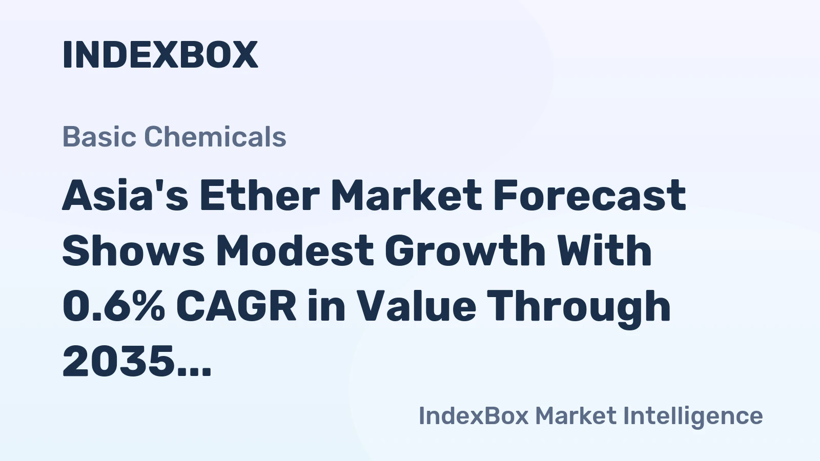 Asia's Ether Market Forecast Shows Modest Growth With 0.6% CAGR in Value Through 2035